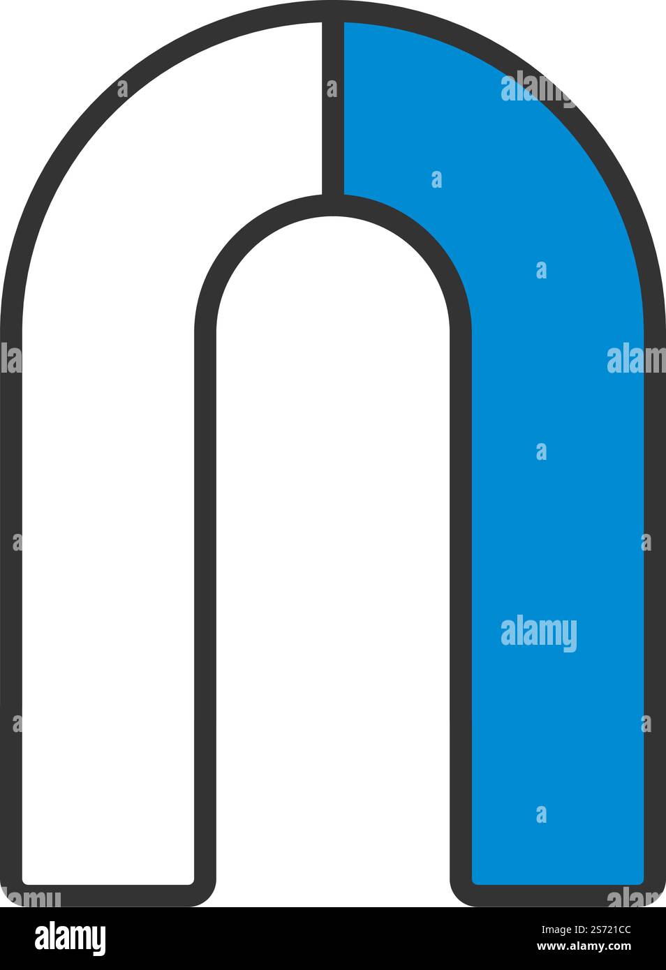 Magnet Icon. Editable Bold Outline With Color Fill Design. Vector ...