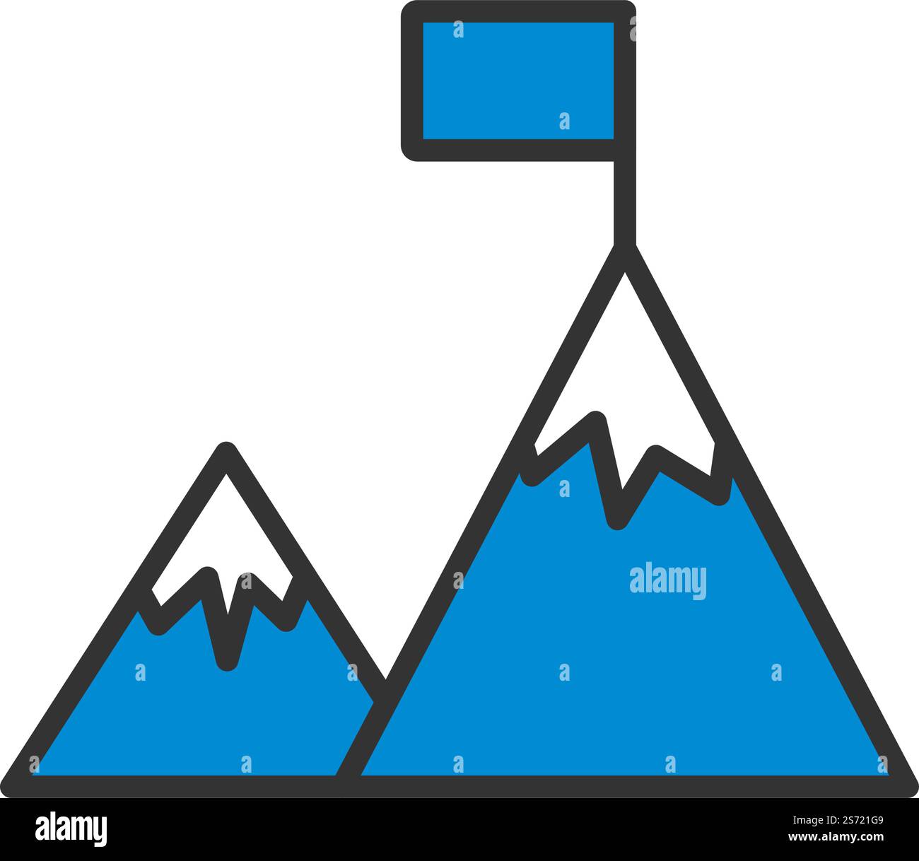 Mission Icon. Editable Bold Outline With Color Fill Design. Vector ...