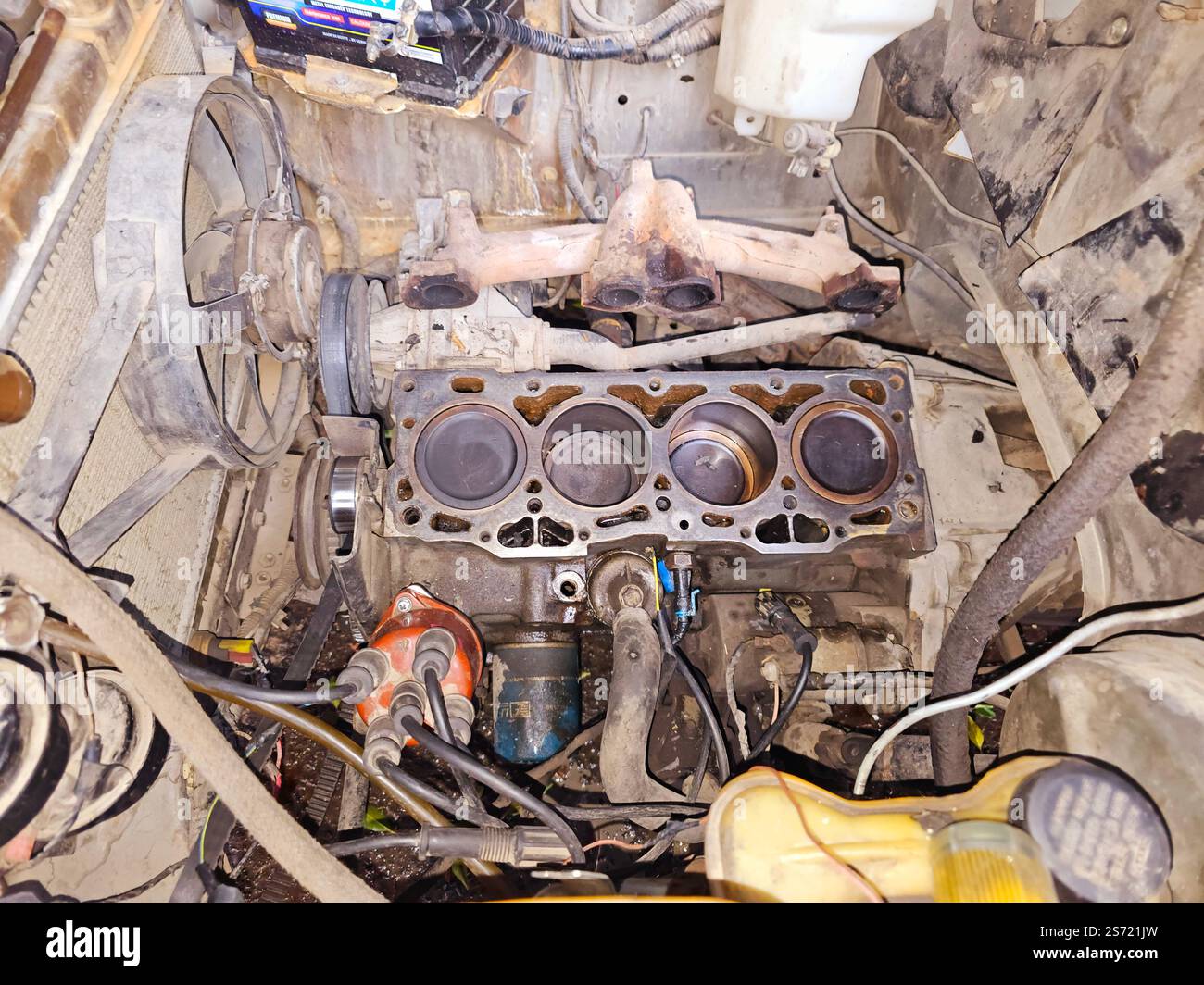 Cairo, Egypt, December 26 2024: maintenance of automotive internal ...