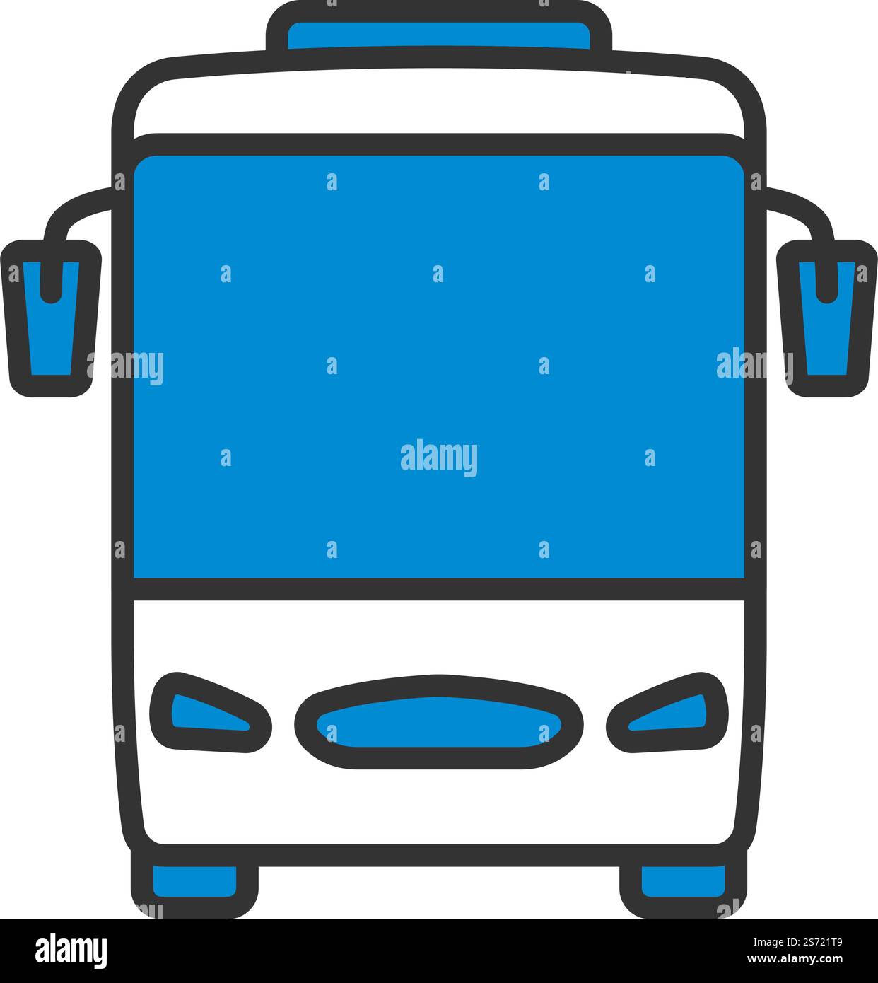 Tourist Bus Icon. Editable Bold Outline With Color Fill Design. Vector ...