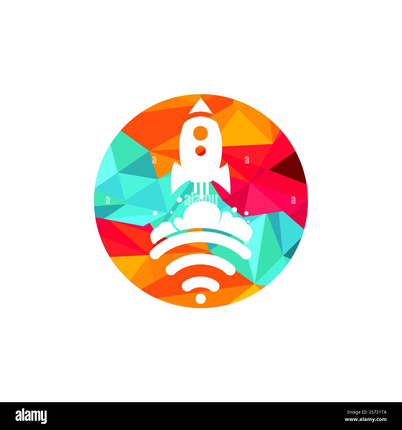 Wifi Rocket vector logo design. Wifi signal symbol and rocket design ...