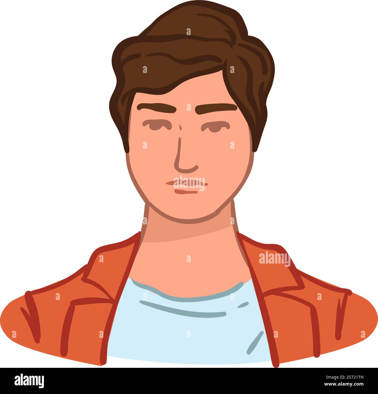 Attractive teenager guy in Stock Vector Images - Alamy