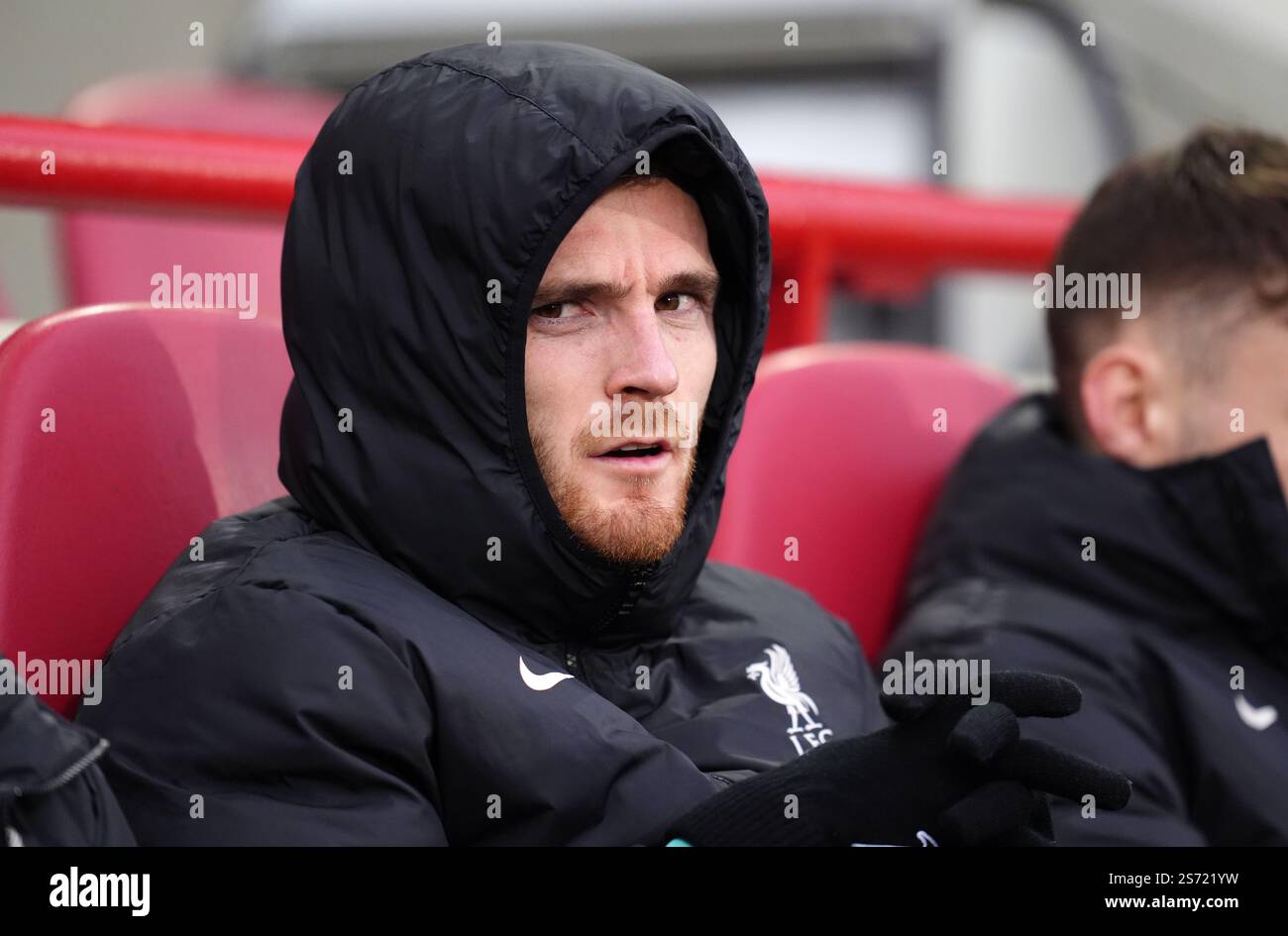 Liverpool's Andrew Robertson during the Premier League match at the ...