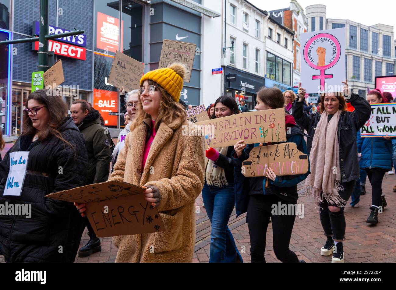 Bournemouth, Dorset, UK. 18th January 2025. Women’s Rights March takes ...