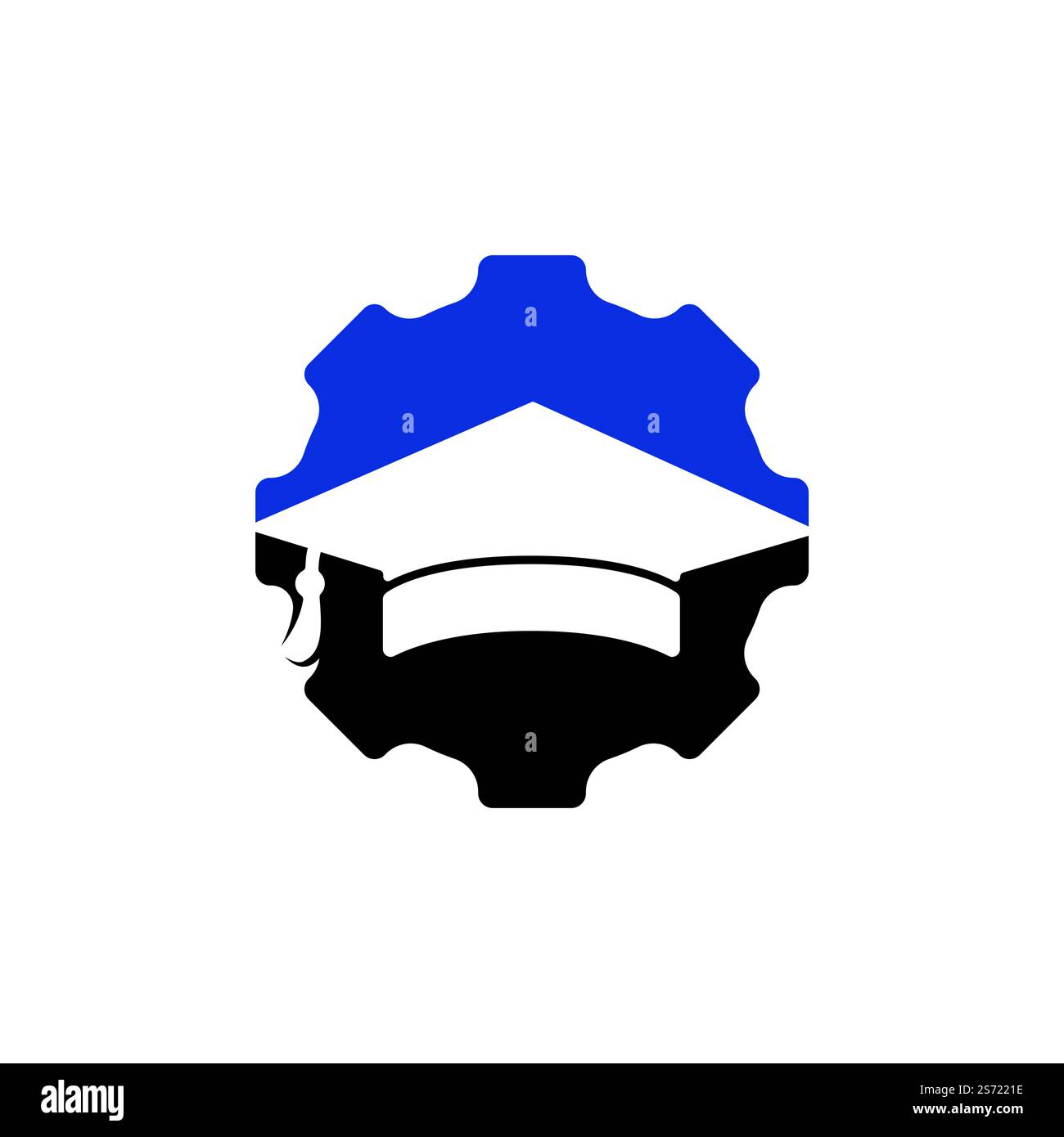 Industrial engineering education vector logo design. Student gear ...