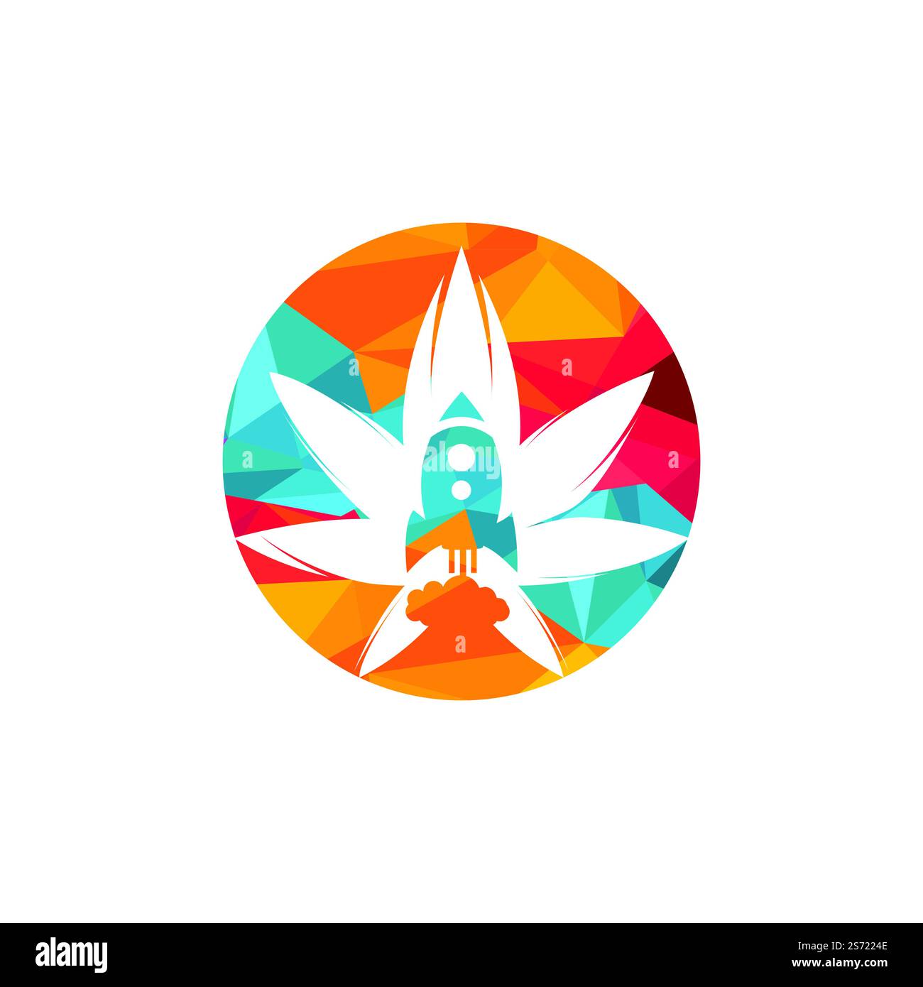 Cannabis rocket vector logo design. Unique cannabis and spaceship ...