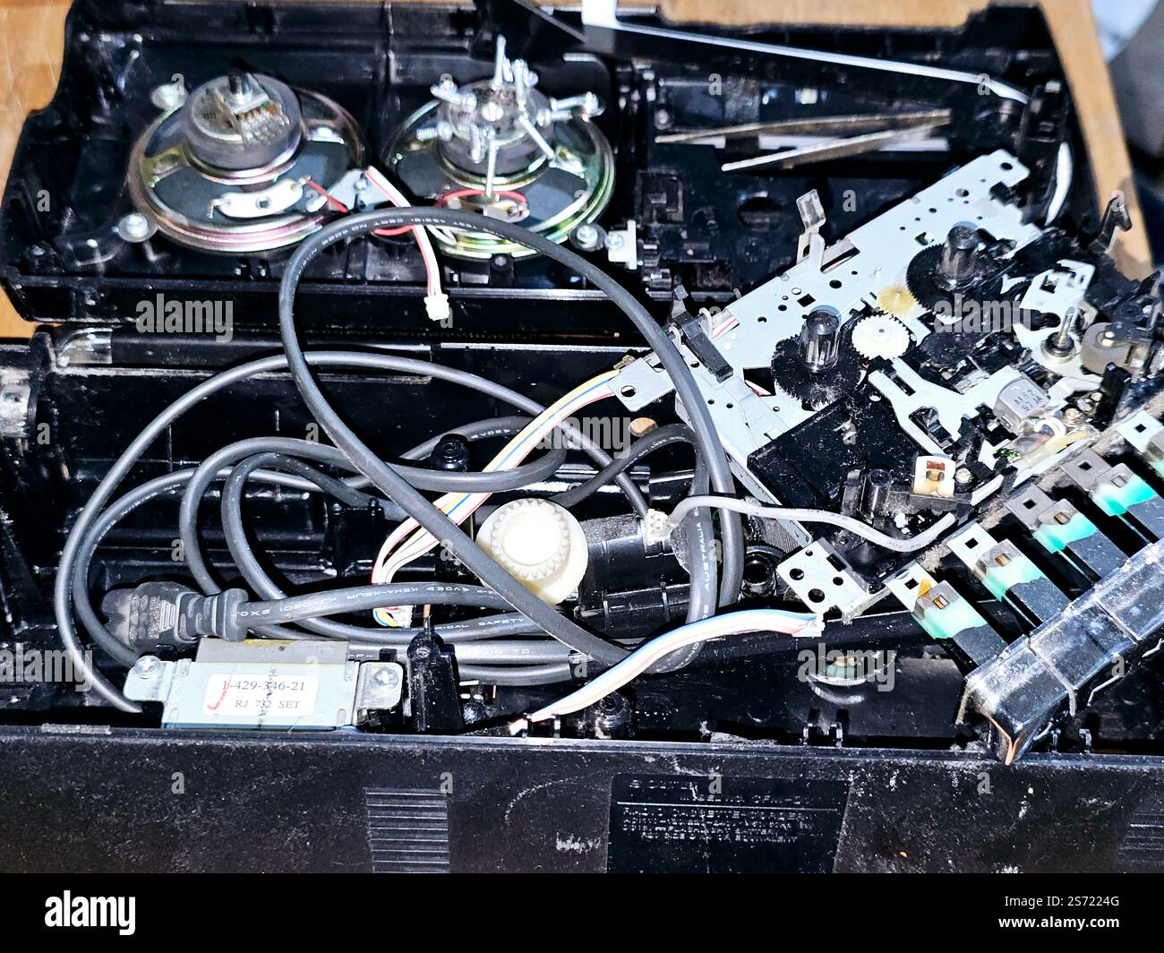 Cairo, Egypt, December 29 2024: Maintenance of an old Sony radio ...