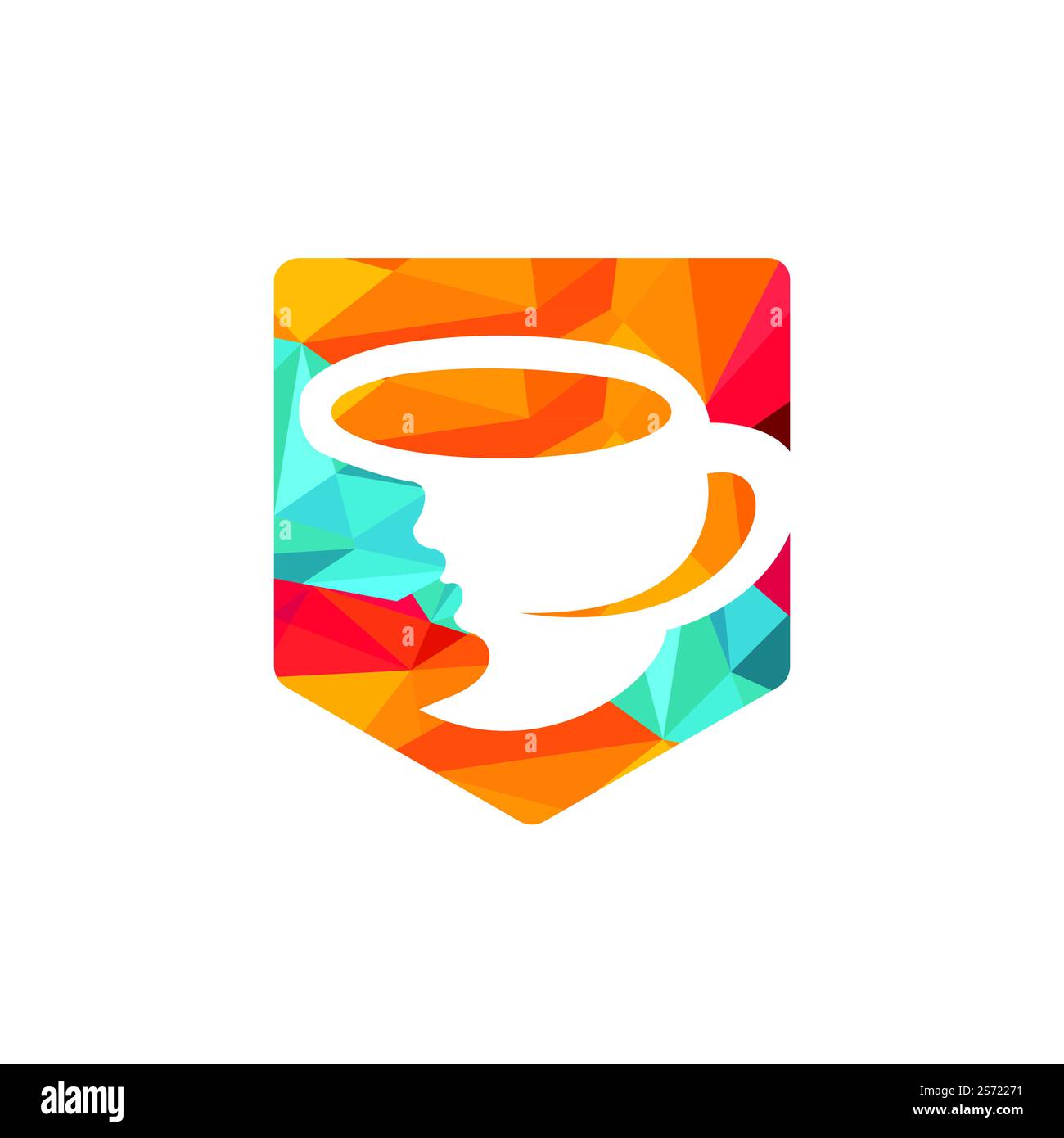 Coffee cup with women face logo vector. Coffee shop logo design Stock ...