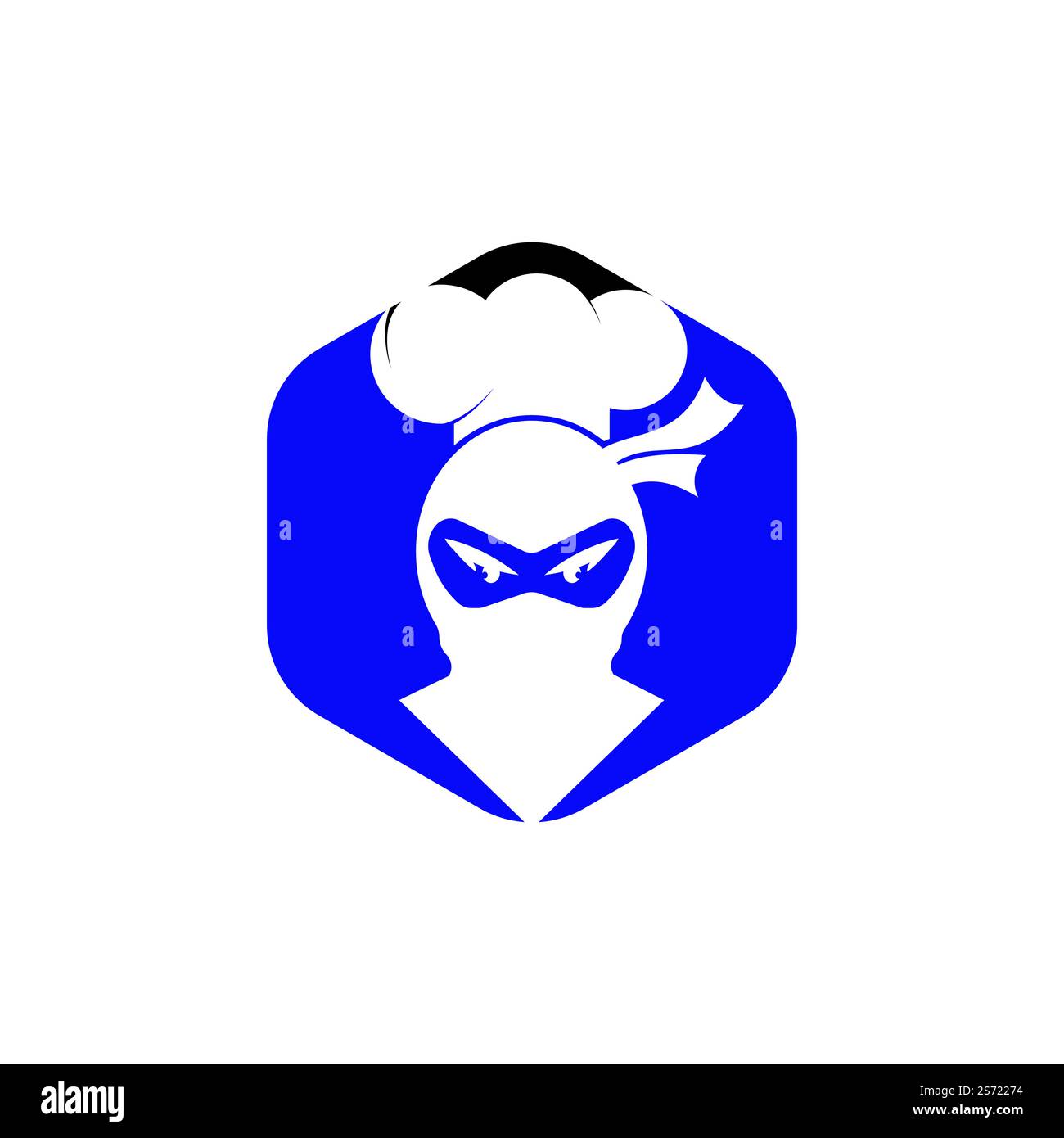 Ninja chef vector logo design. Ninja with chef hat icon Stock Vector ...