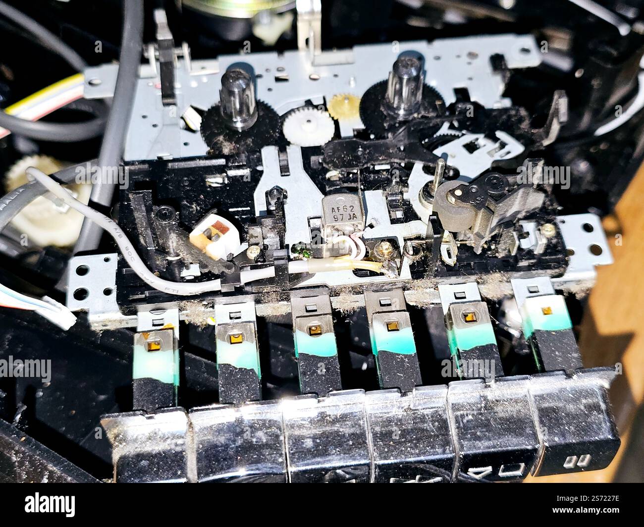 Cairo, Egypt, December 29 2024: Maintenance of an old Sony radio ...