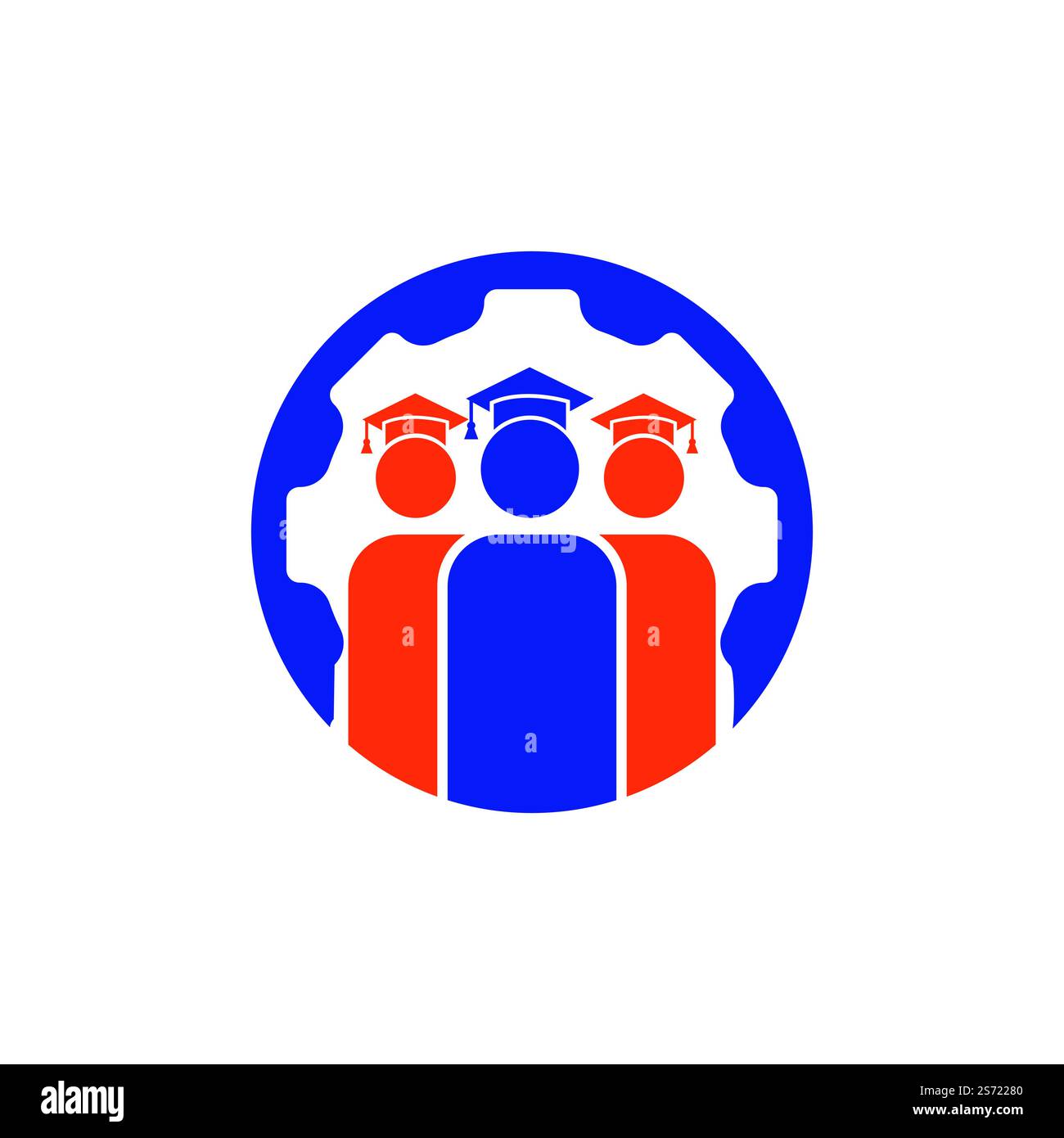 Student gear vector logo template. Graduation Engineer logo symbol or ...