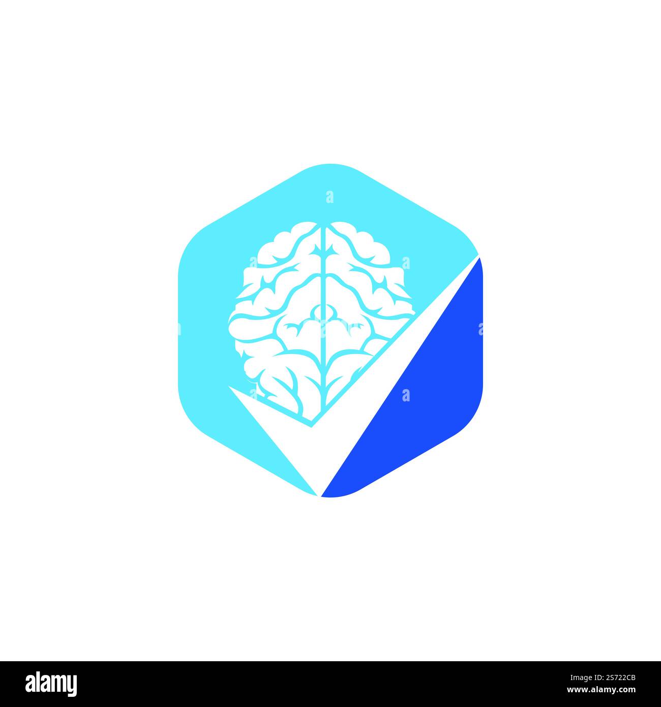 Brain check vector logo design. Brain and tick icon logo Stock Vector ...