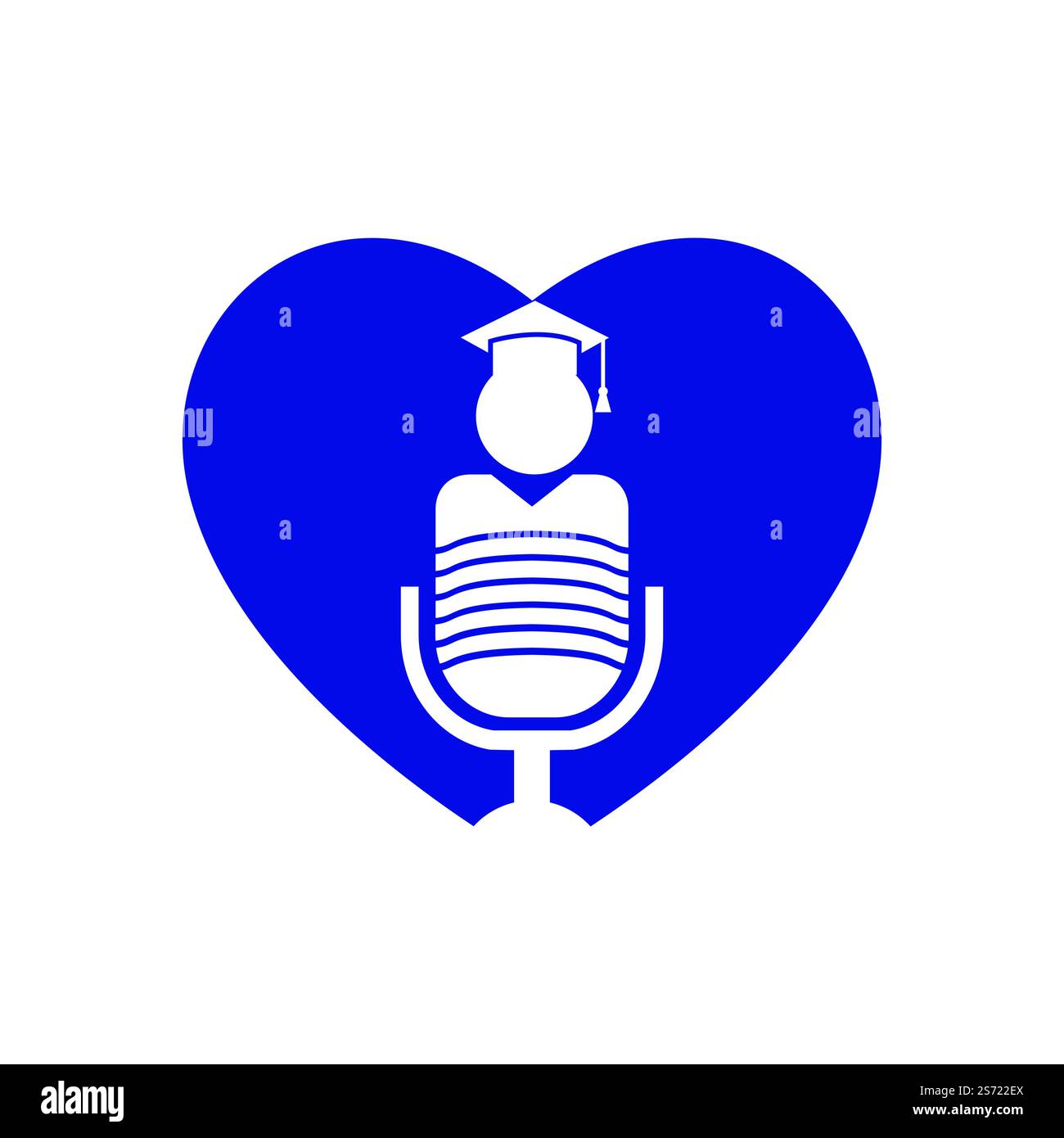 Student podcast vector logo icon symbol design. Education podcast logo ...