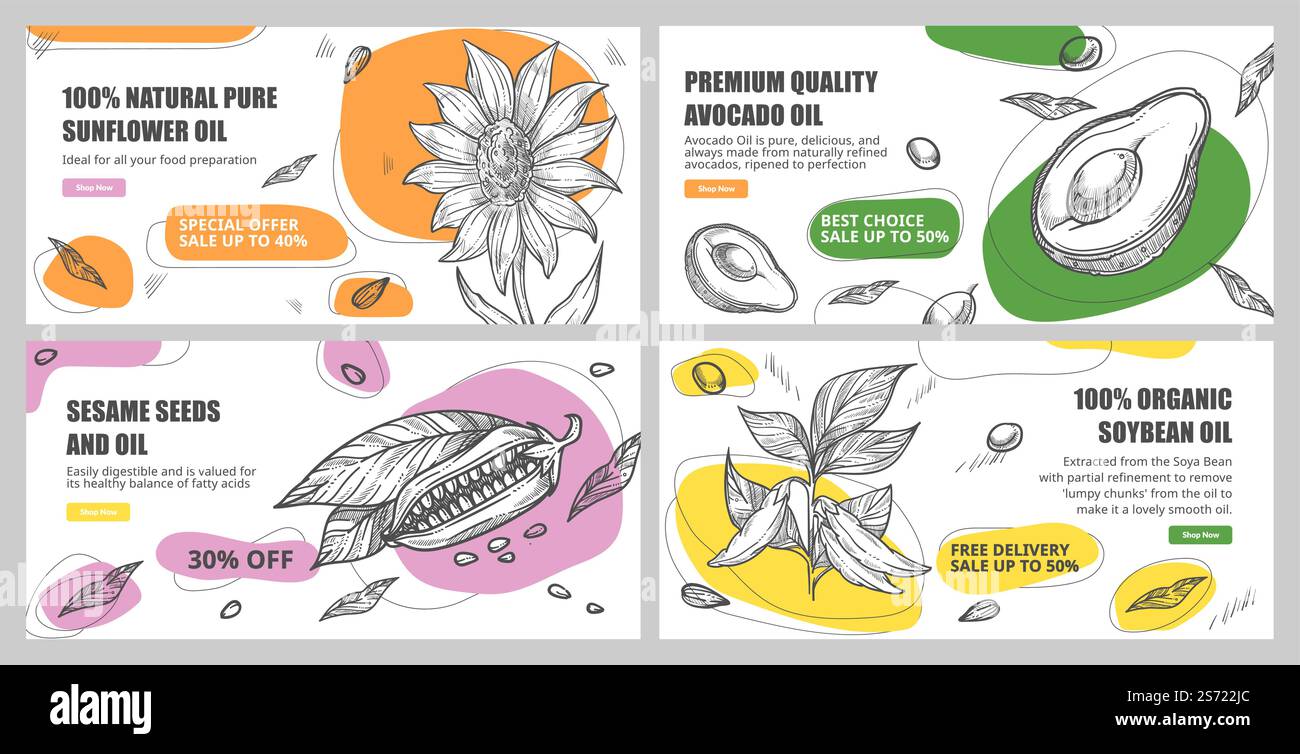 Premium quality oil, web page vector illustration. Flat hand drawn ...