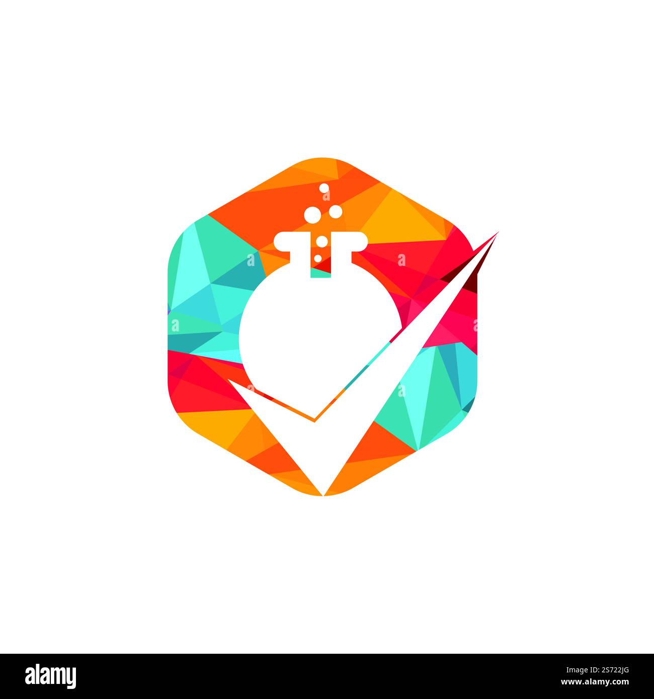 Lab Check vector logo design. Lab check verified logo vector icon ...