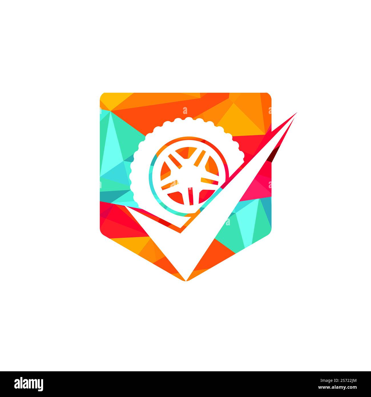 Tire check vector logo design. Tire and tick icon concept Stock Vector ...