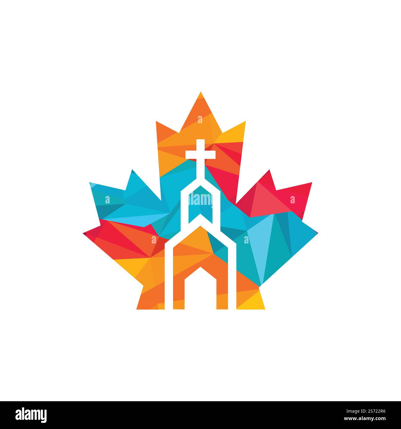 Canadian church vector logo design. Maple church icon logo design Stock ...