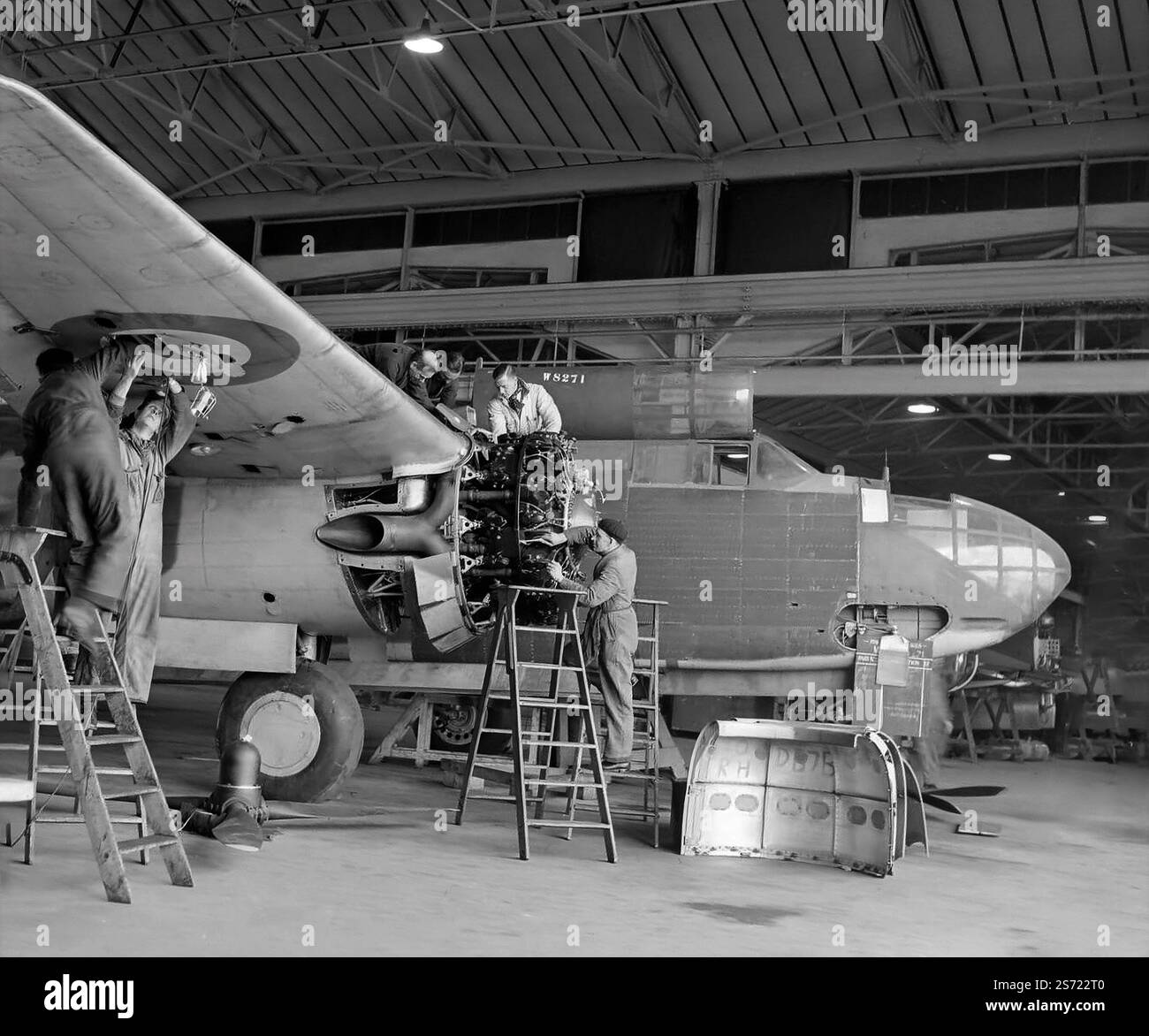 A Douglas A-20 Havoc, an American light bomber, attack aircraft, night ...