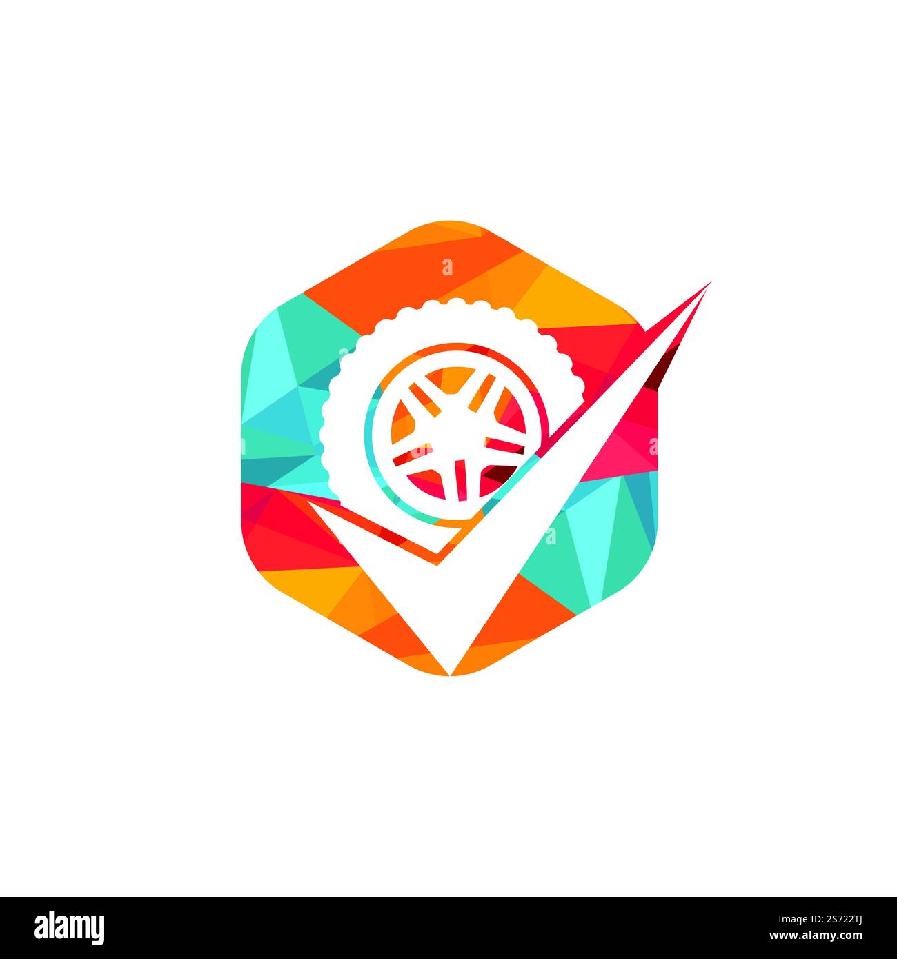Tire check vector logo design. Tire and tick icon concept Stock Vector ...