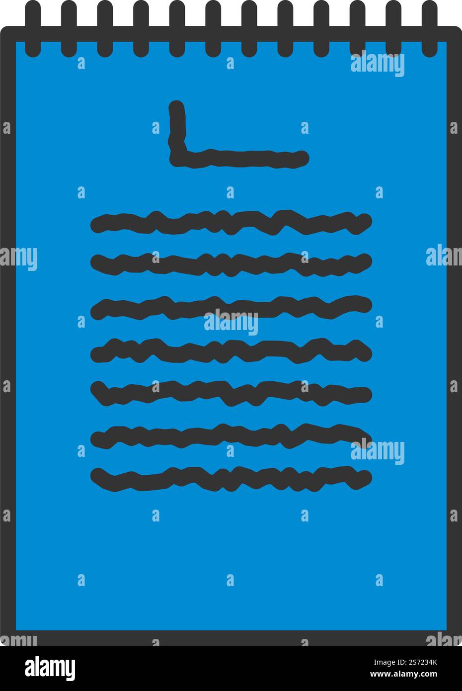 Binder Notebook Icon. Editable Bold Outline With Color Fill Design ...