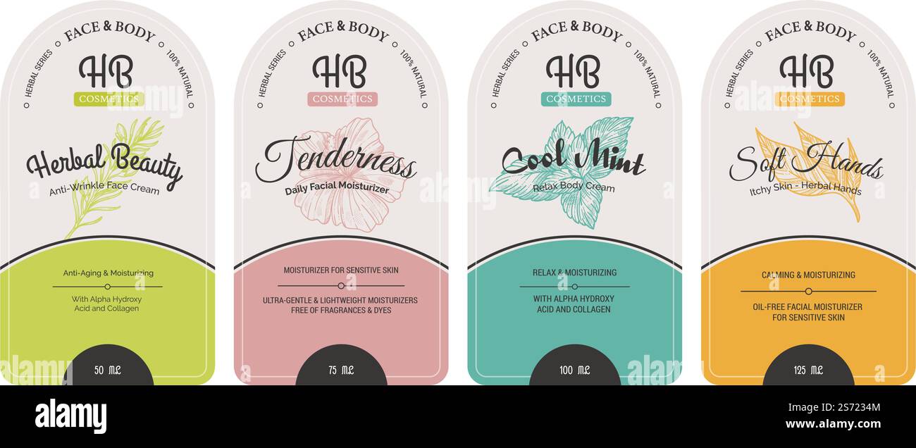 Cosmetic products for skin care and beauty, herbal ingredients and ...