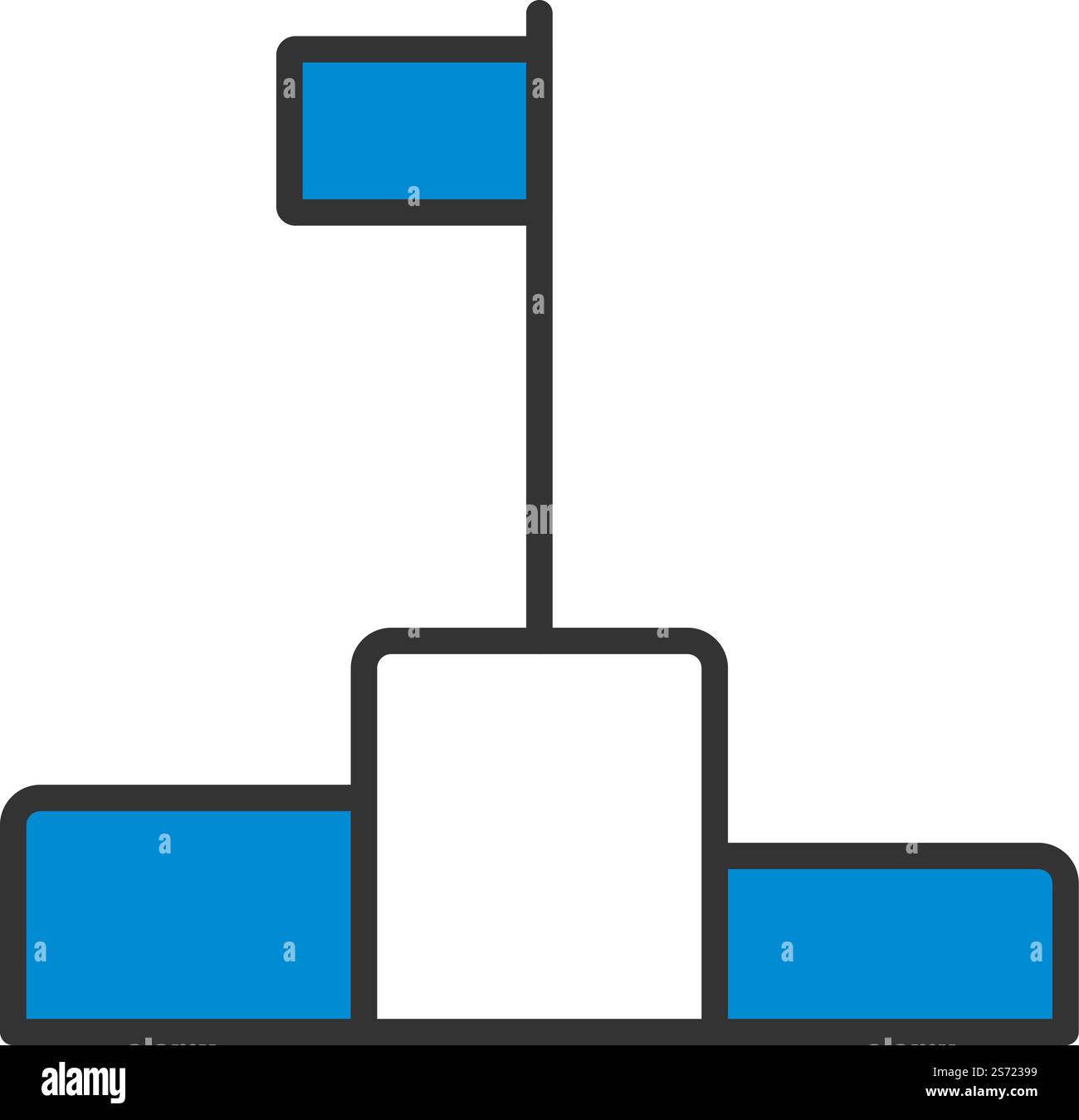 Pedestal Icon. Editable Bold Outline With Color Fill Design. Vector ...