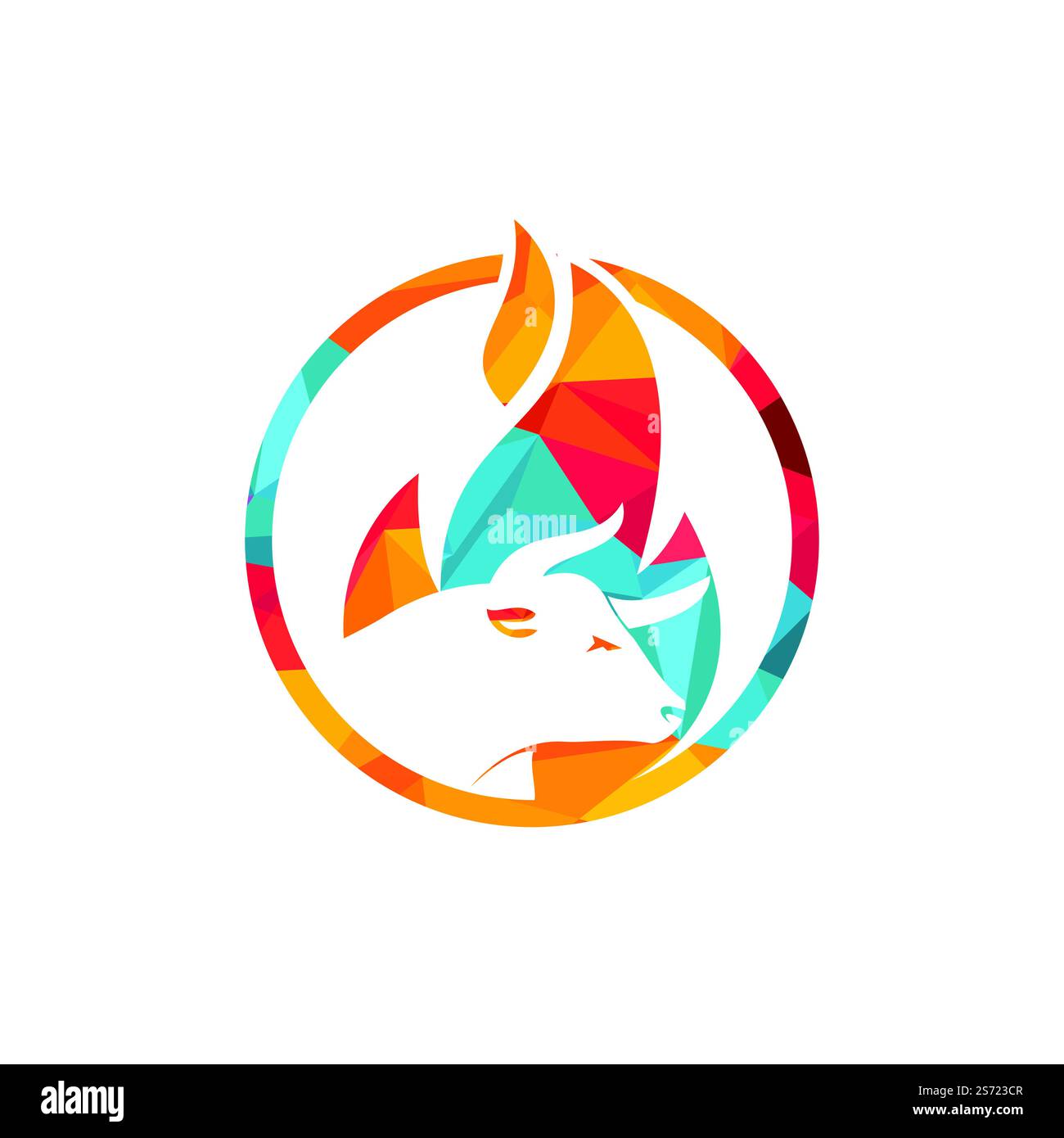 Bull fire vector logo design template. Suitable for ranch, steakhouse ...