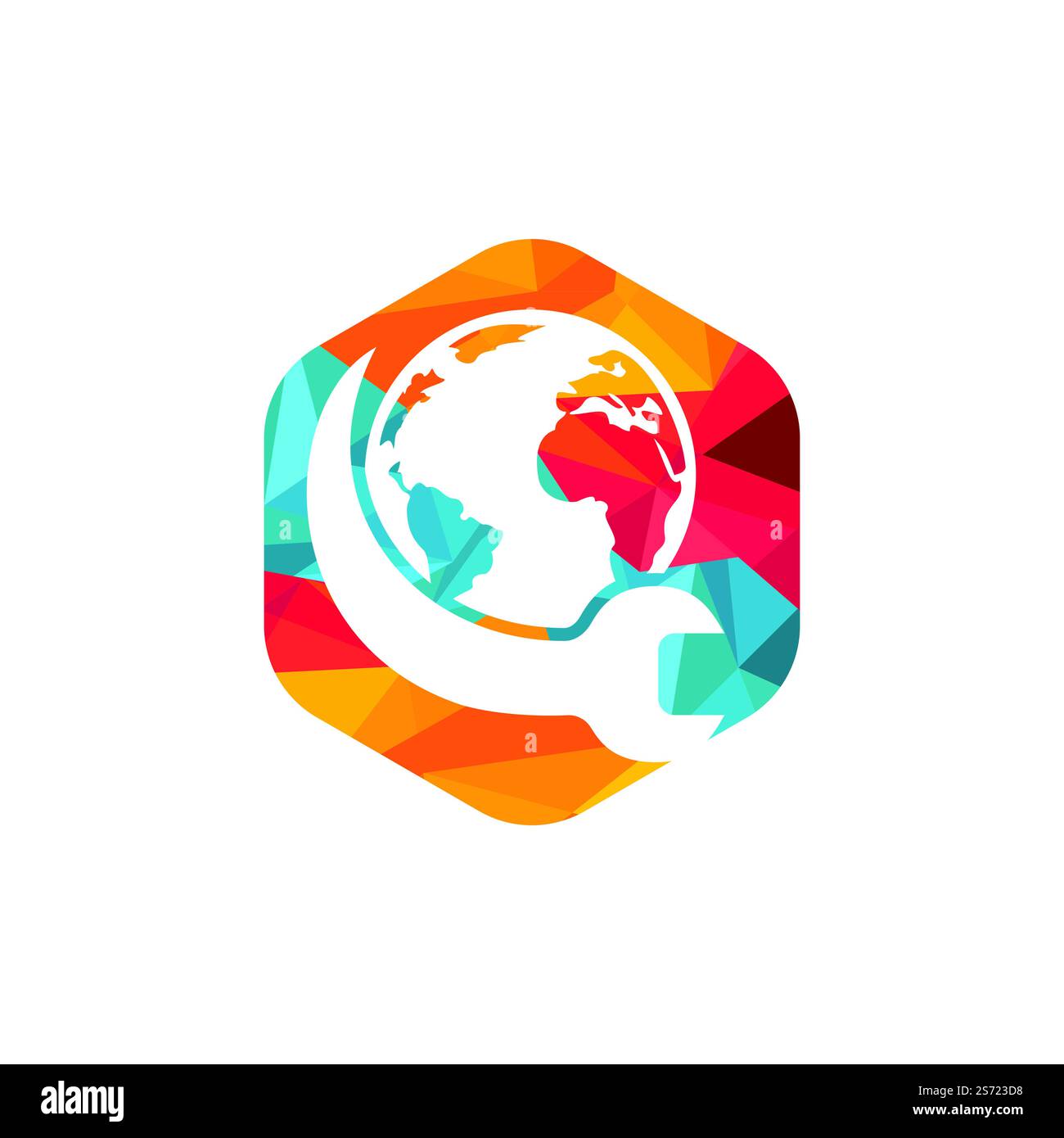 Mechanic World logo vector design template. Global repair network ...