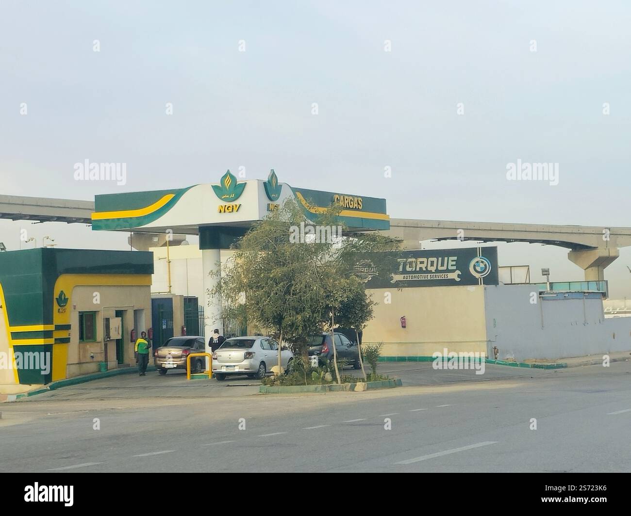 Cairo, Egypt, January 4 2025: Cargas gas station NGV Natural Gas for ...