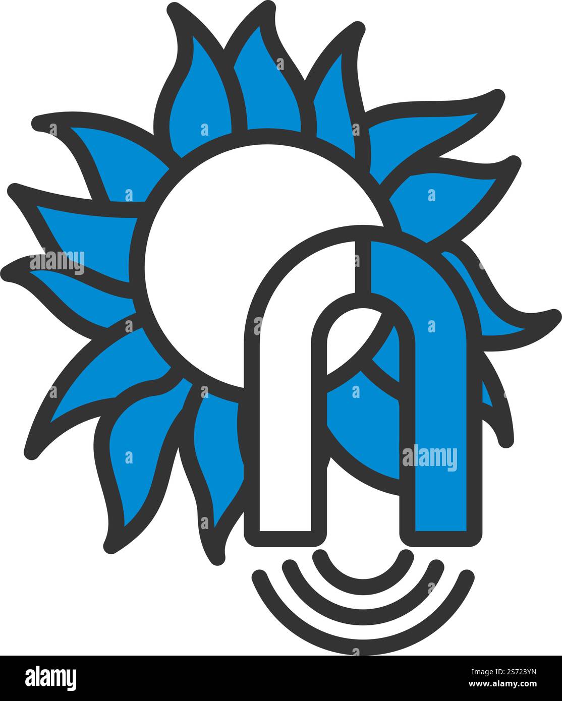 Magnetic Storm Icon. Editable Bold Outline With Color Fill Design ...