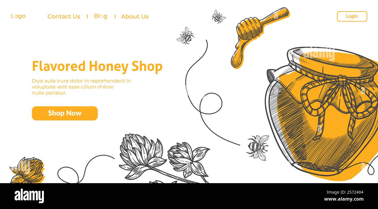 Honey shop with flavored and special products, organic food, natural ...