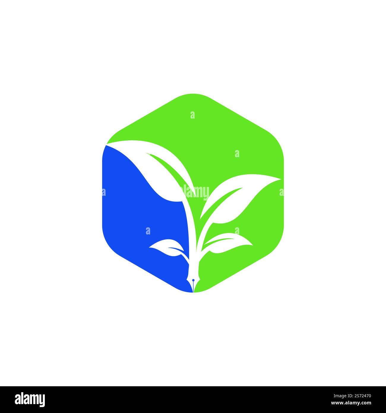 Tree pen vector logo design template. Writer and nature logo concept ...