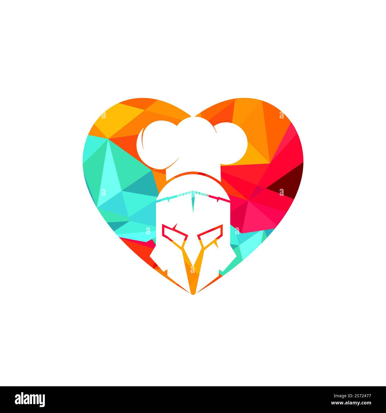 Spartan chef vector logo design template. Minimal logo of chef warrior ...