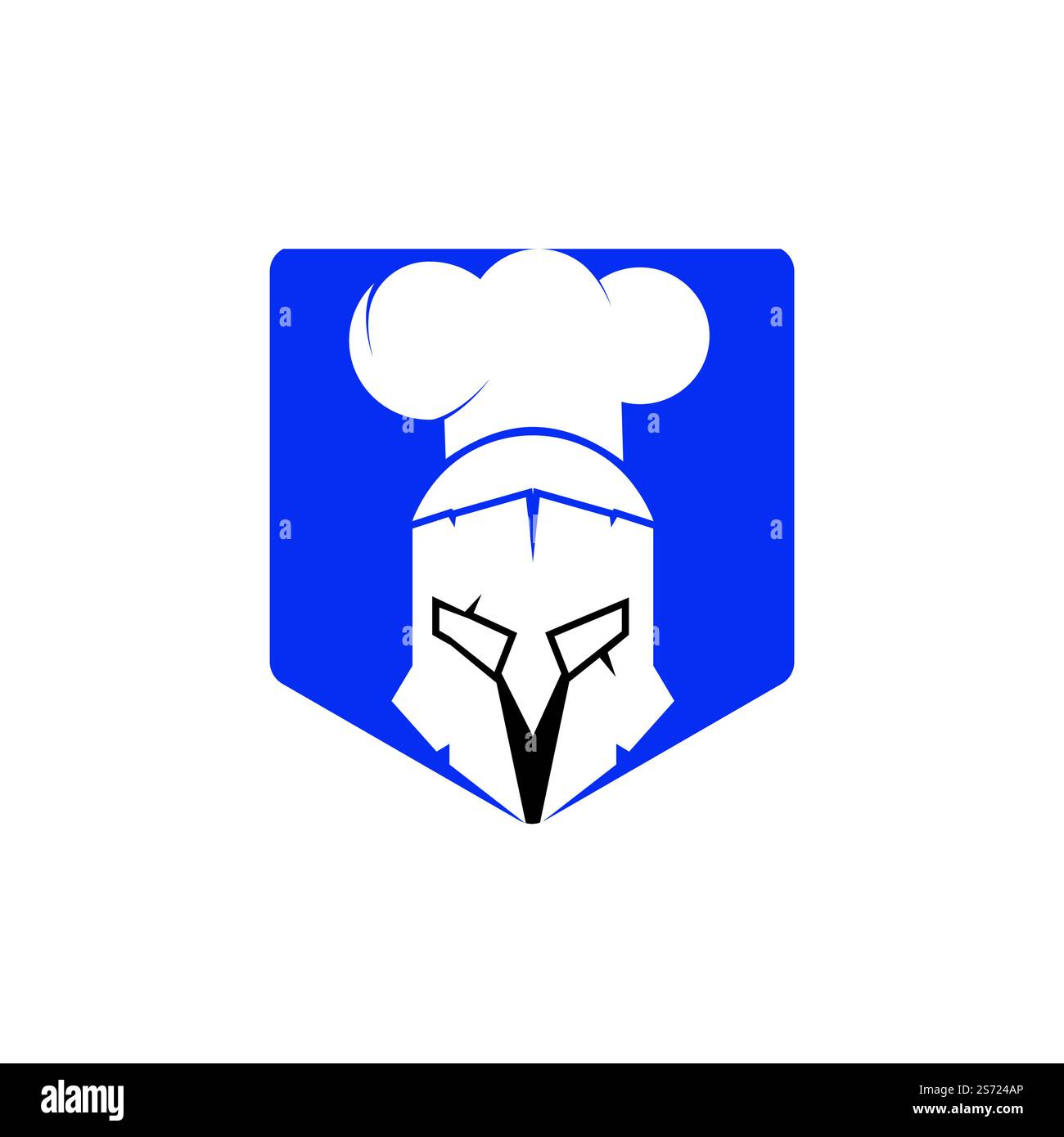 Spartan chef vector logo design template. Minimal logo of chef warrior ...