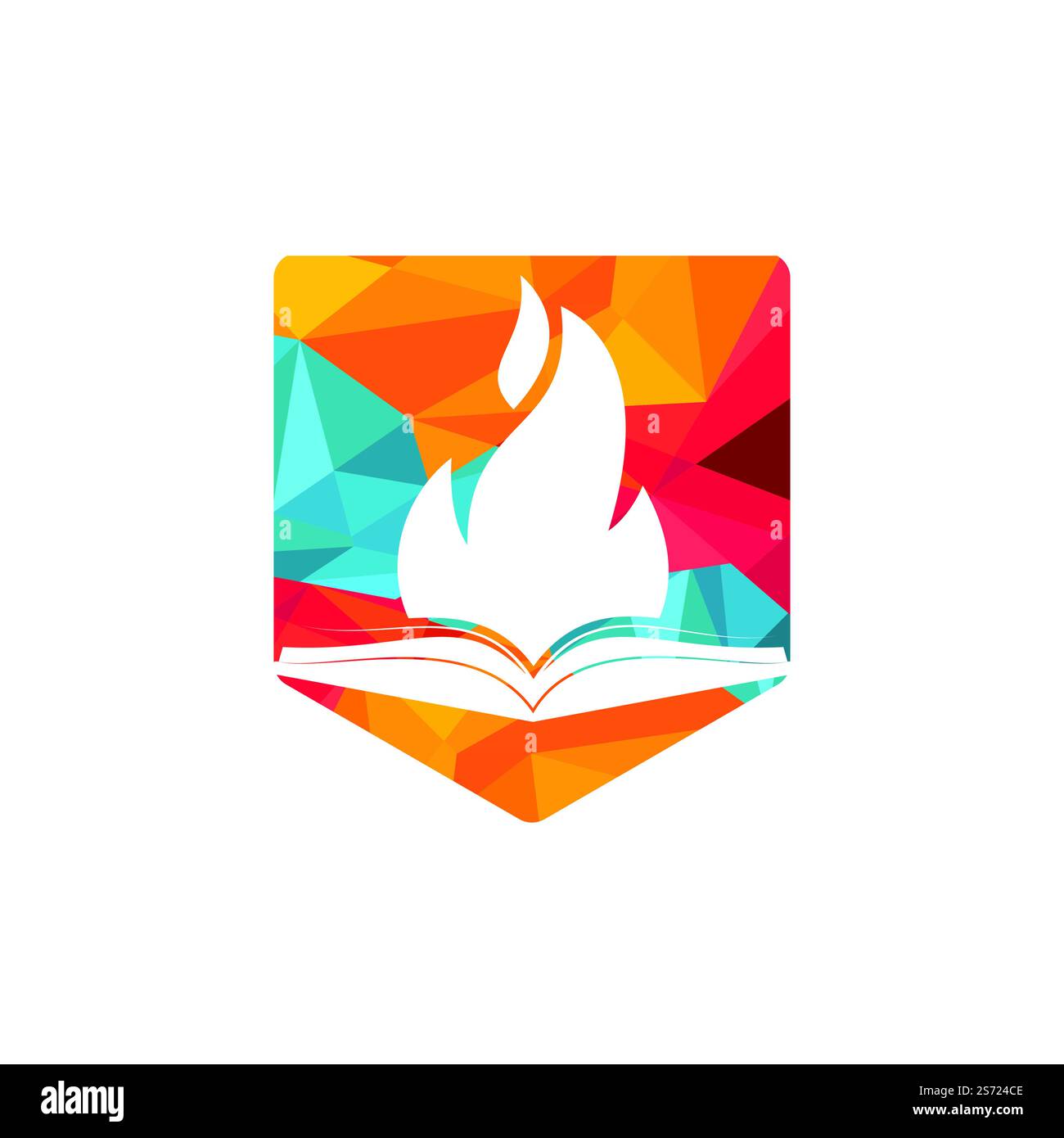 Education fire vector logo design. Motivation book vector logo design ...