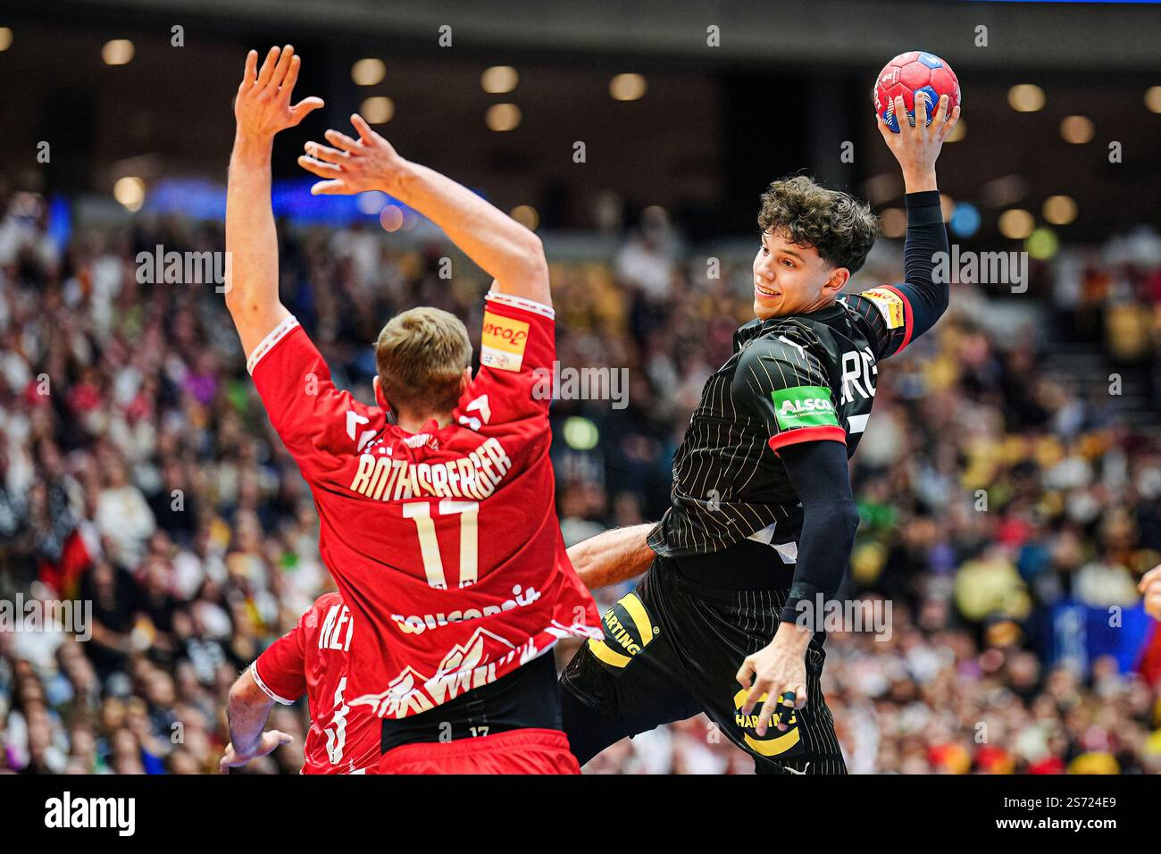 Wurf/Tor Marko Grgic (Deutschland, #71) DEN, Schweiz vs. Deutschland, Handball, IHF ...