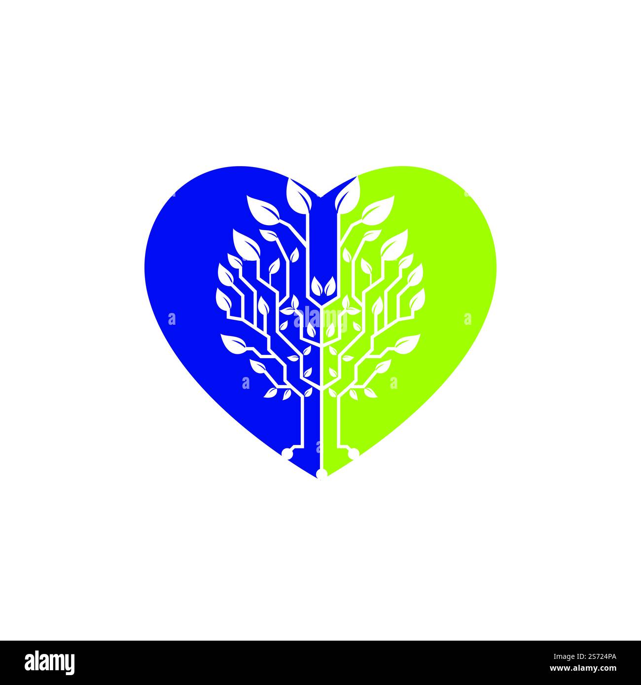 Tech tree vector logo design template. Connecting network tree with ...