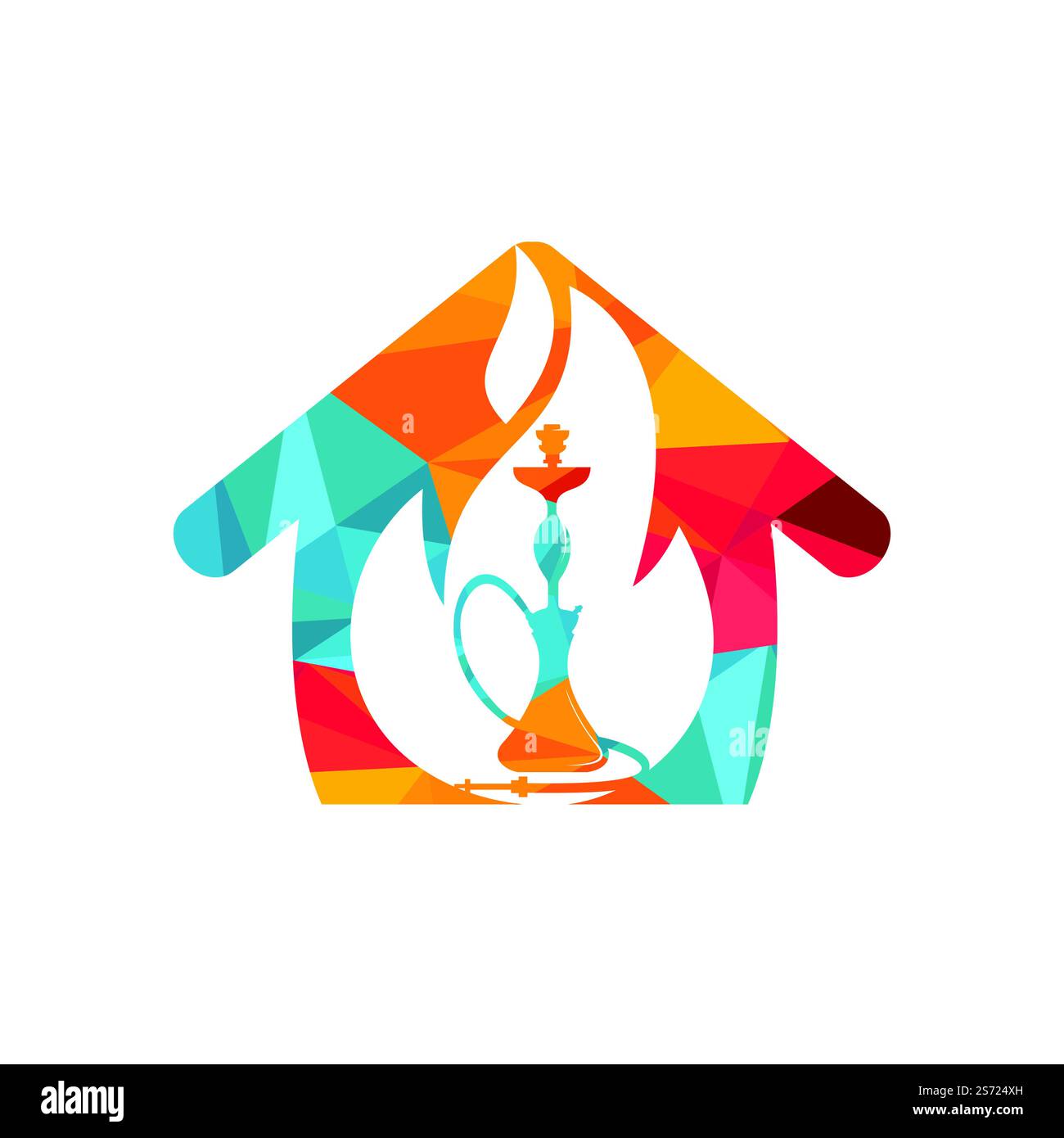 Hookah fire vector logo design. Arabian bar or house, shop vector design template Stock Vector ...