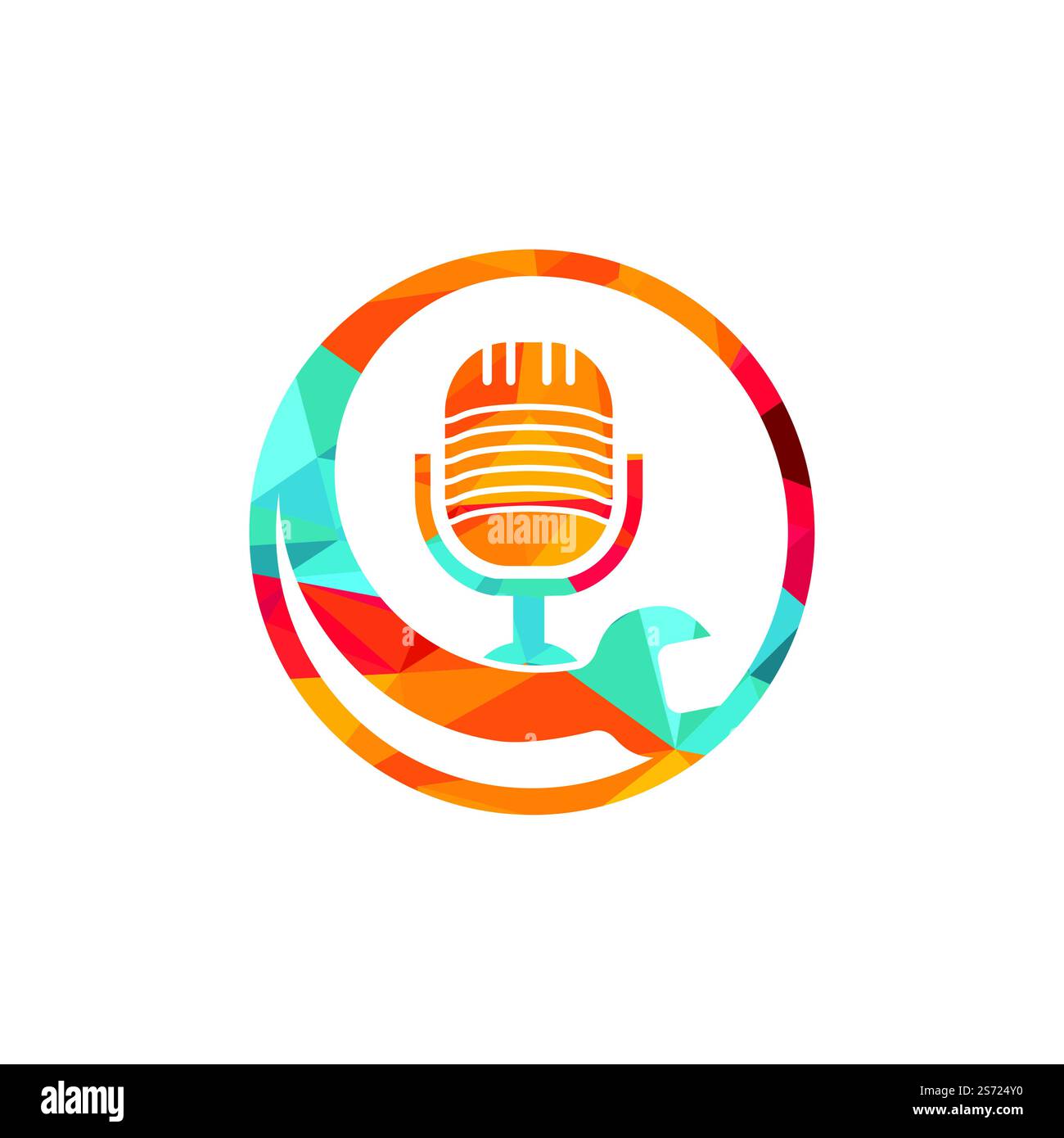 Repair podcast vector logo design. Wrench and mic icon design Stock ...