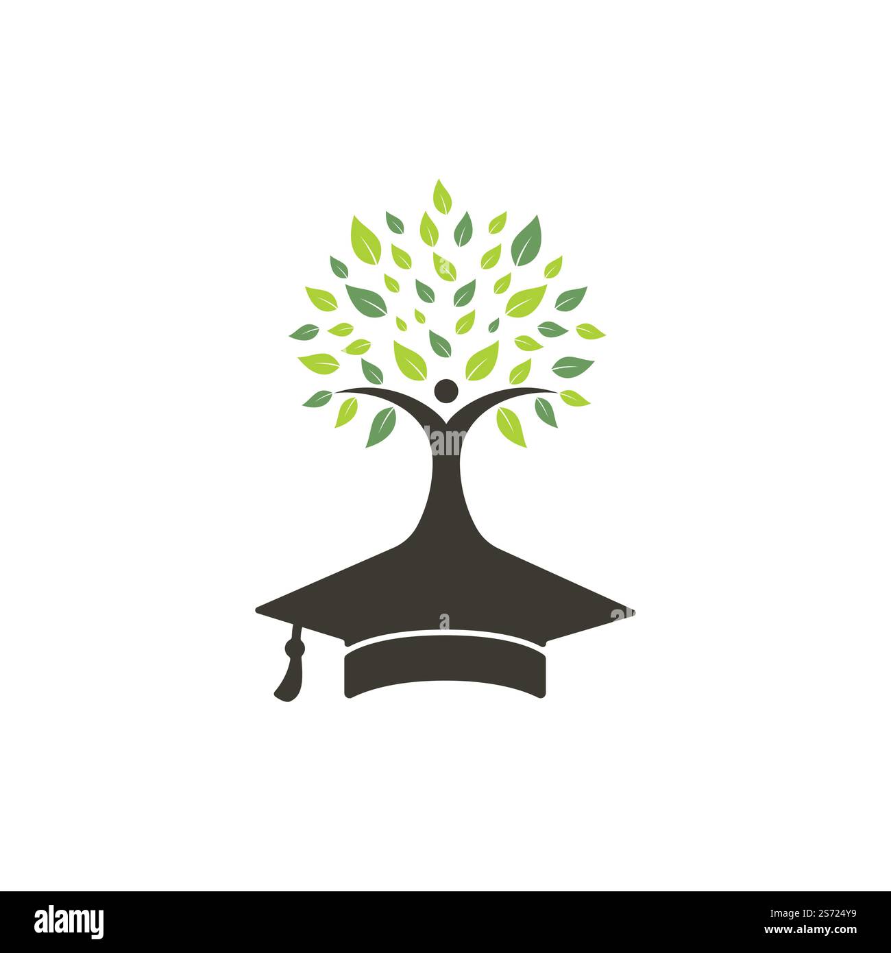 Education insurance and support logo concept. Graduation cap and human ...