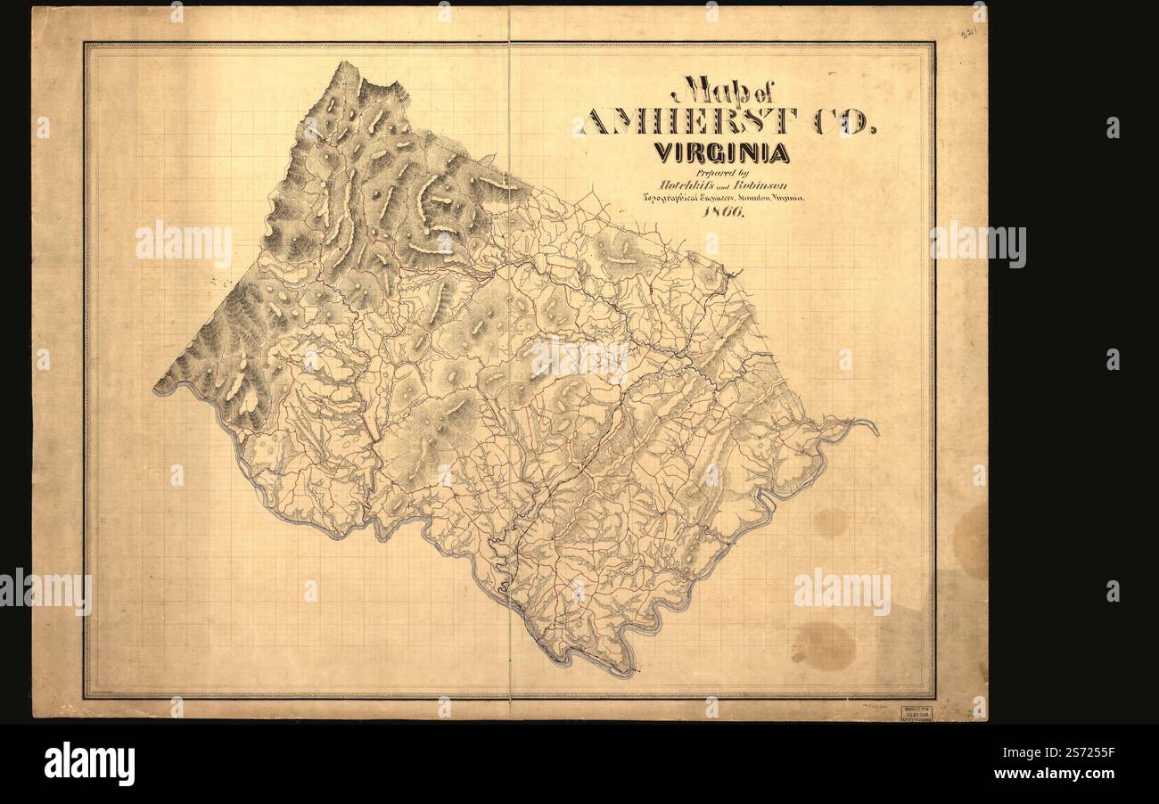 Amherst county map hi-res stock photography and images - Alamy