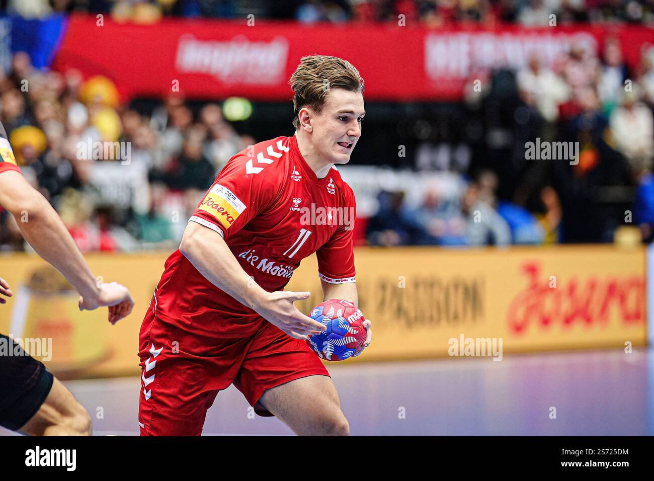 Felix Aellen (Schweiz, #11) DEN, Schweiz vs. Deutschland, Handball, IHF ...