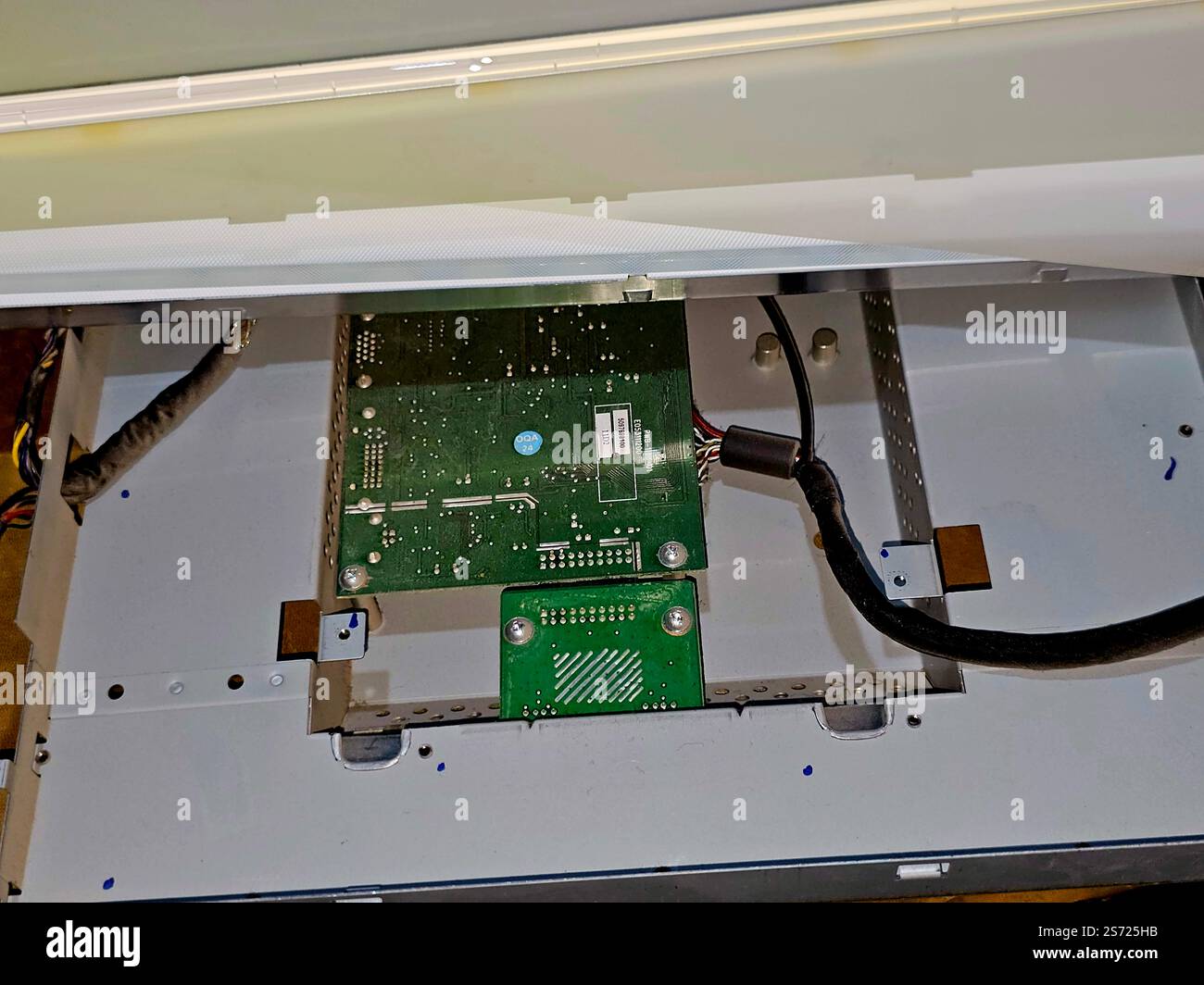 Cairo, Egypt, January 13 2025: Maintenance of a liquid-crystal display ...