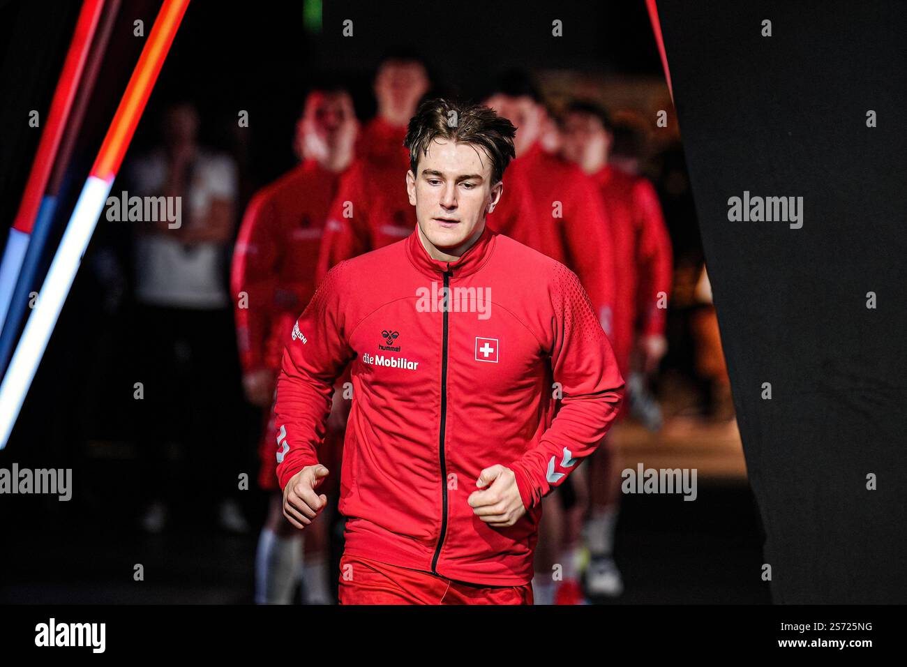 Felix Aellen (Schweiz, #11) DEN, Schweiz vs. Deutschland, Handball, IHF ...