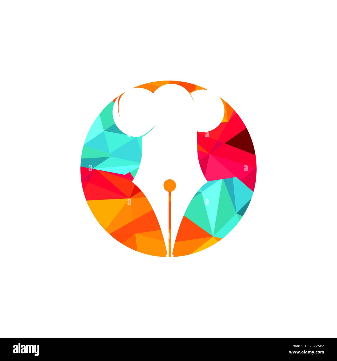 Food Writer vector logo design. Chef hat and pen icon logo design Stock ...