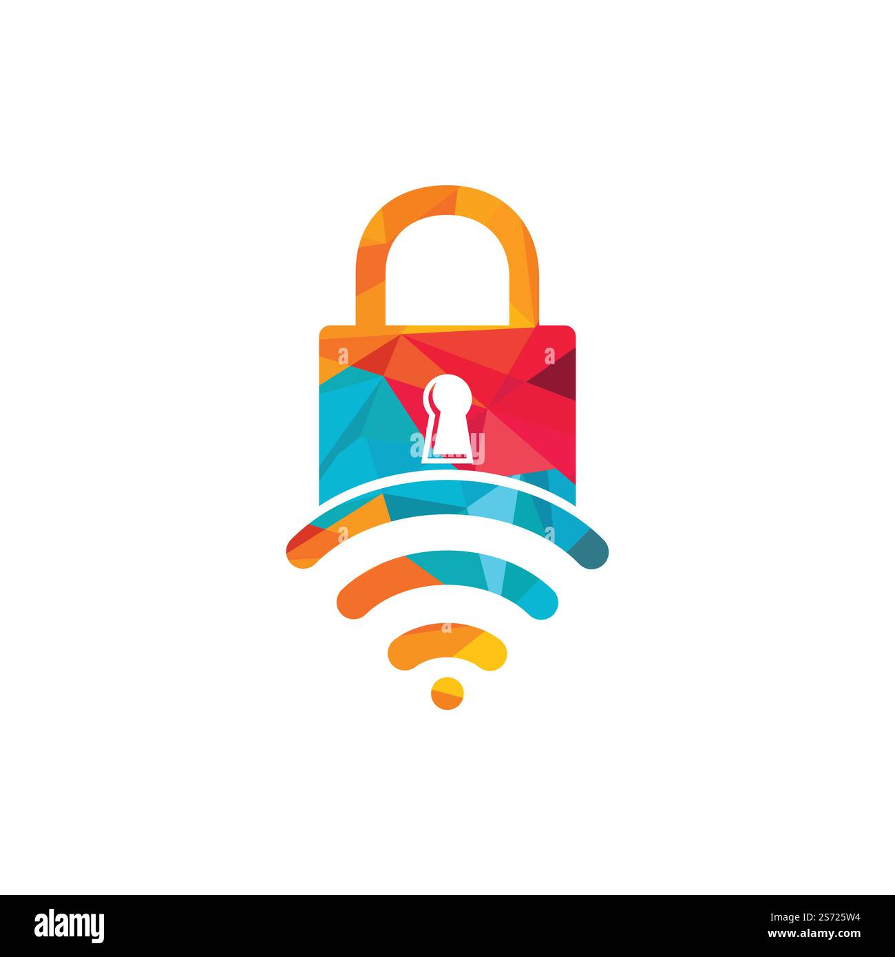 Padlock logo with signal vector design. Safe and signal symbol or icon ...