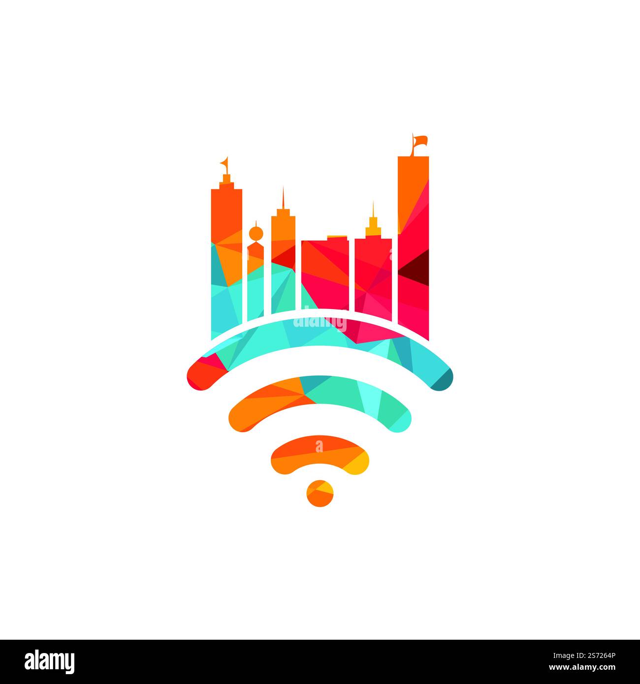 Smart city tech vector logo design. City Internet logo design concept ...
