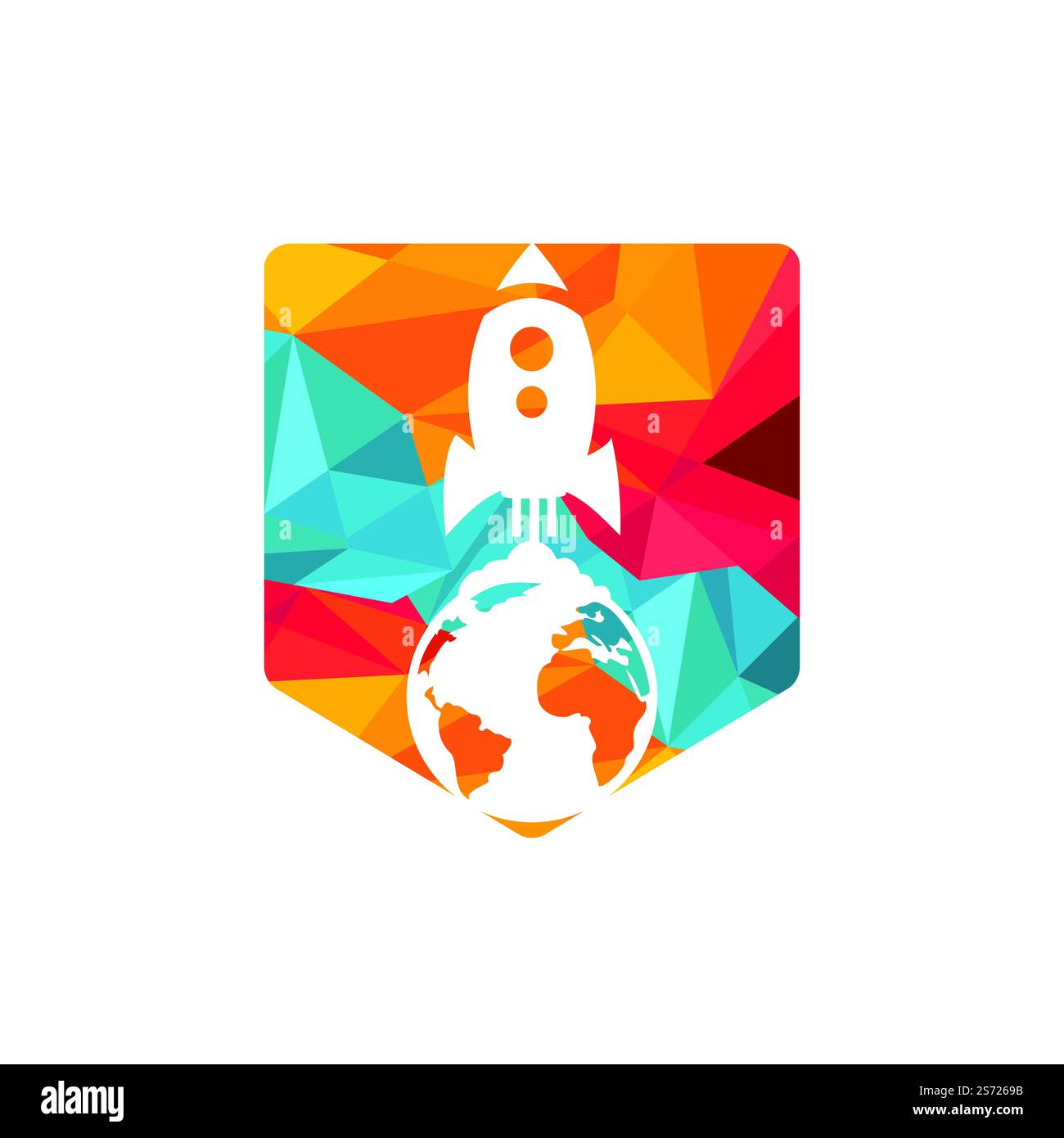 Globe rocket vector logo design template. Fast connect logo concept ...