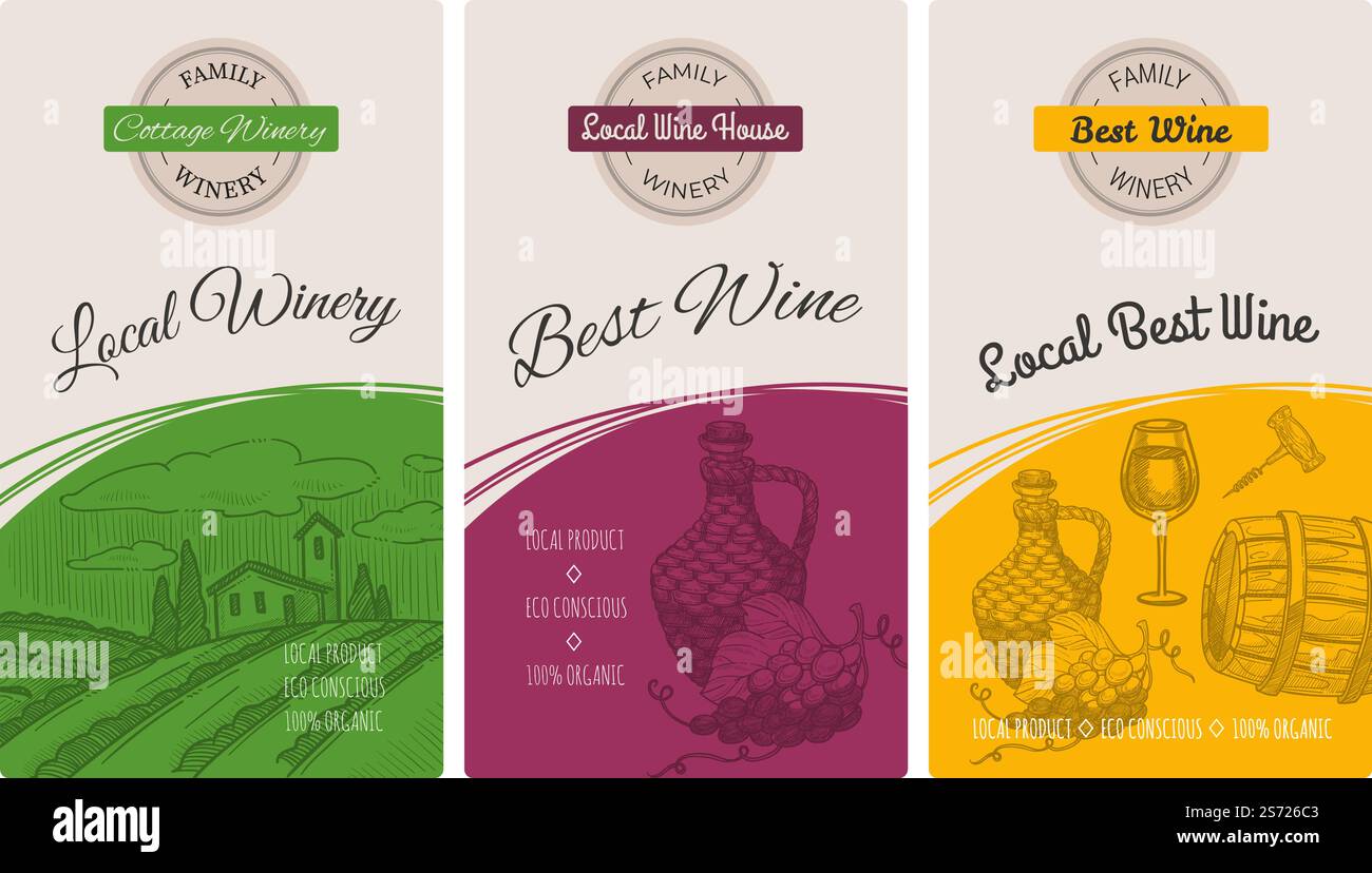 Winery and local wine shop with organic and natural products. Alcoholic ...