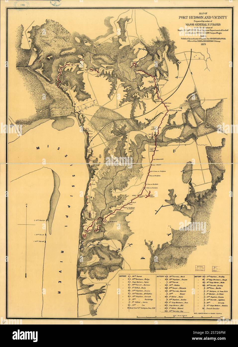 Map of Port Hudson and vicinity 1875 by Houston D. C. (David Crawford ...